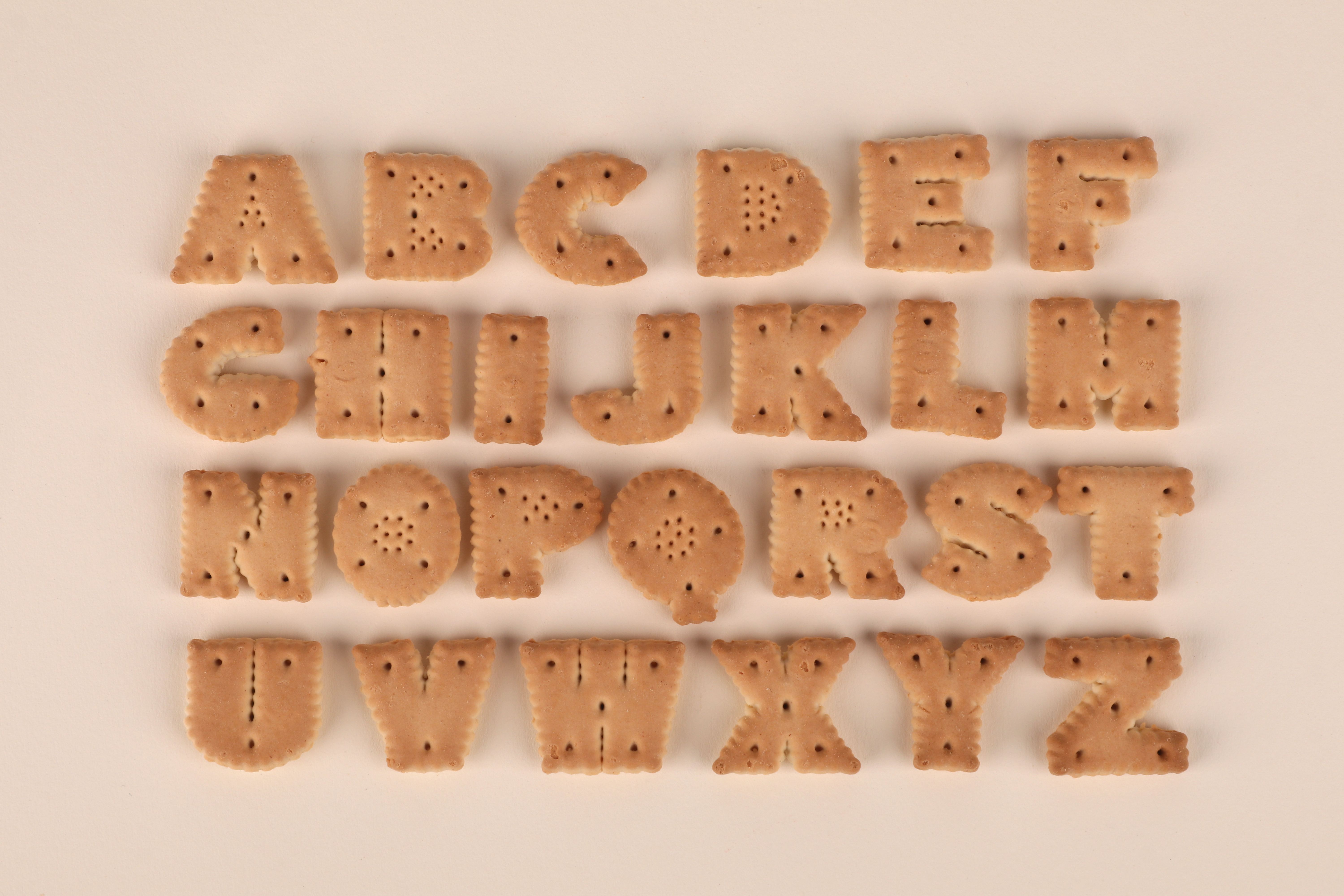 Alphabet Made of Cookies · Free Stock Photo