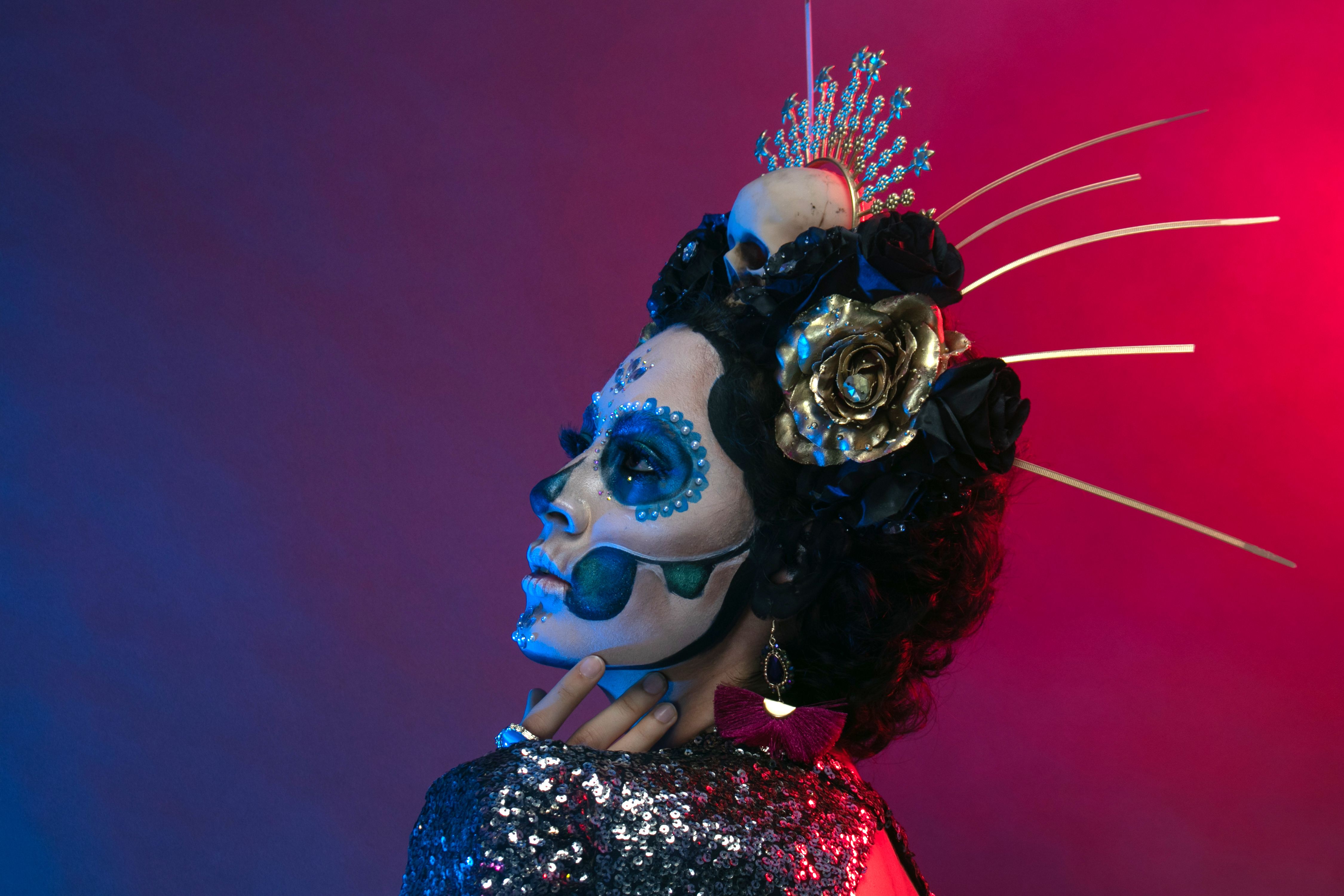 Model Posing in Catrina Costume · Free Stock Photo