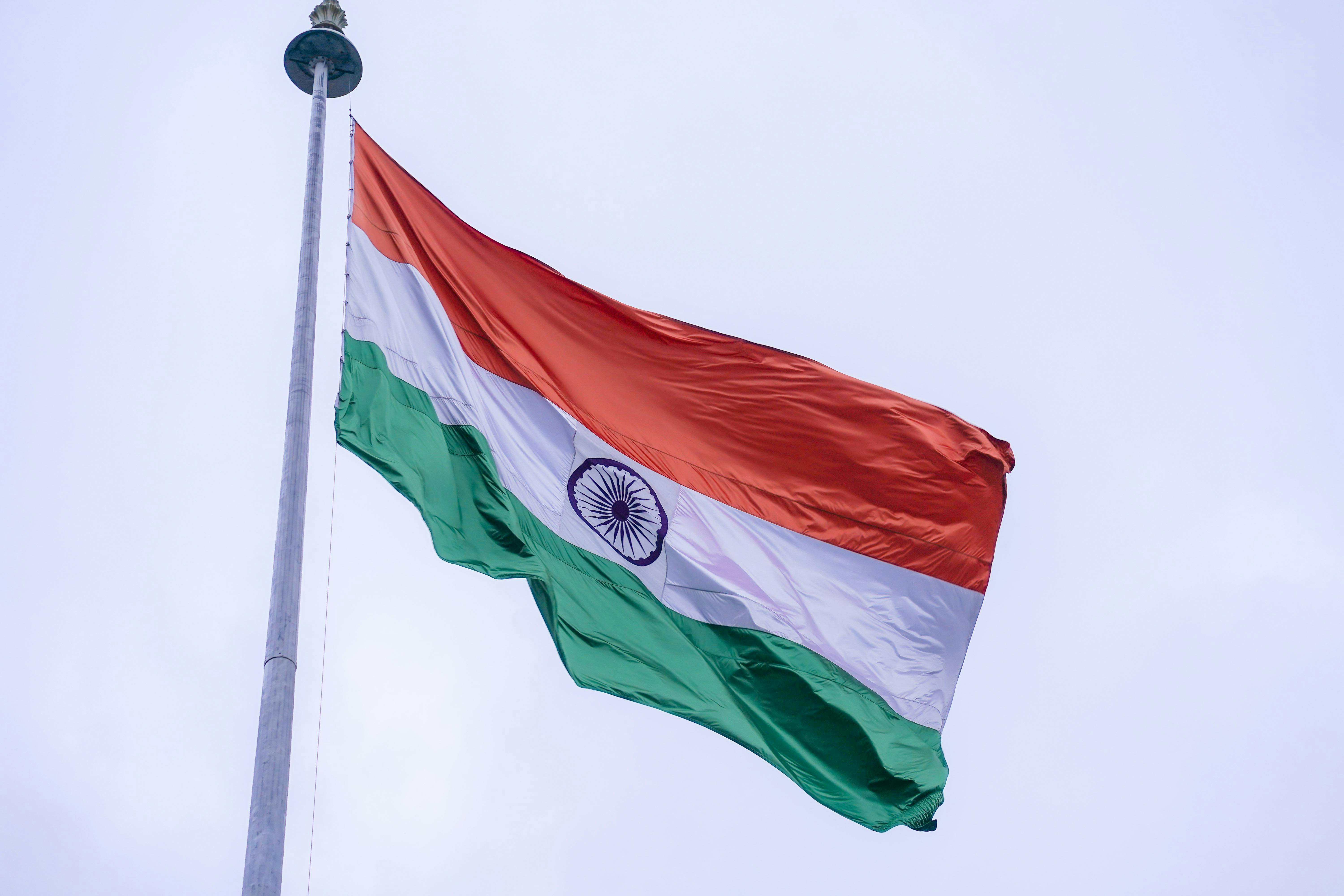 Indian Flag on a Pole · Free Stock Photo