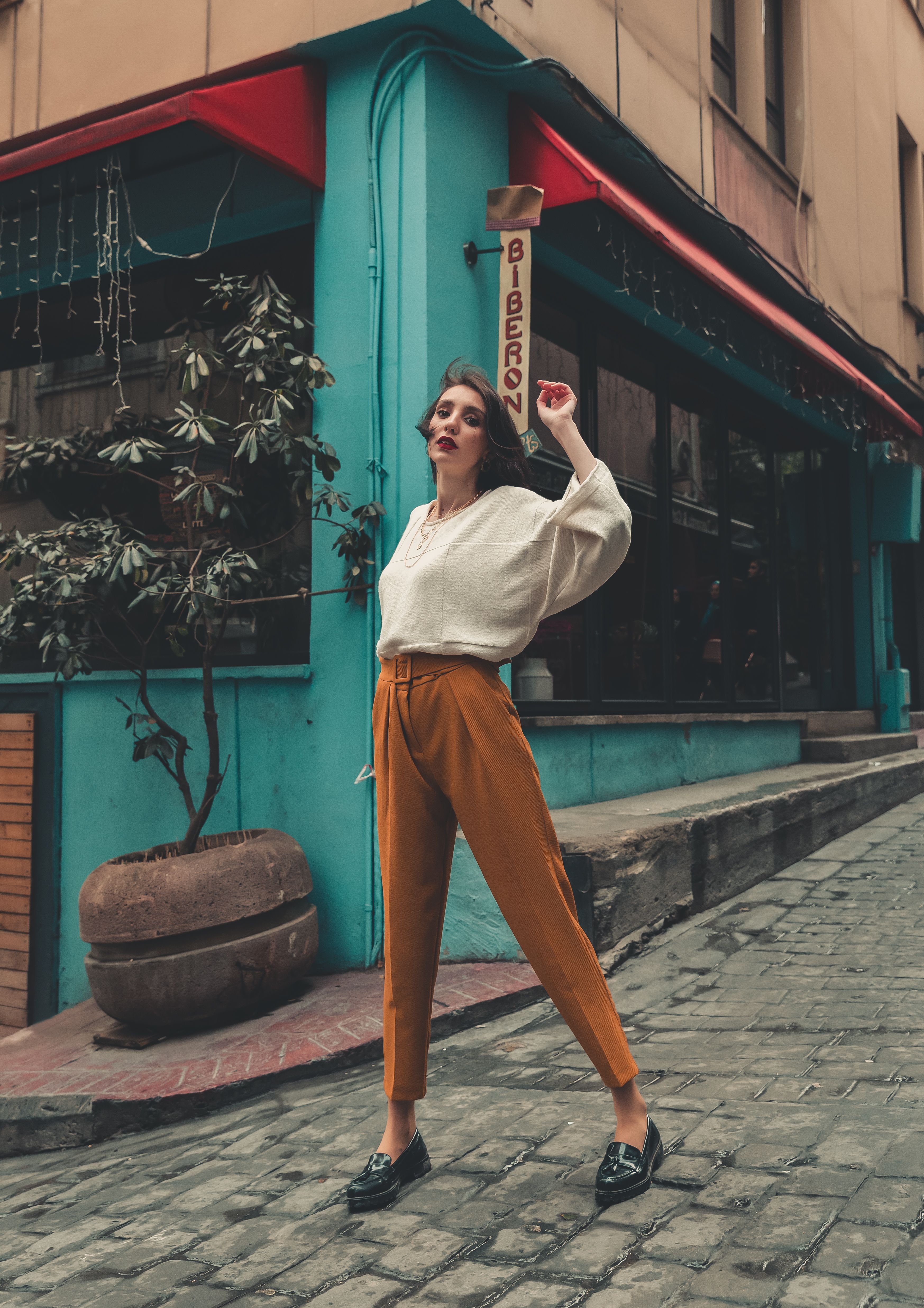 Woman Posing in Pants · Free Stock Photo
