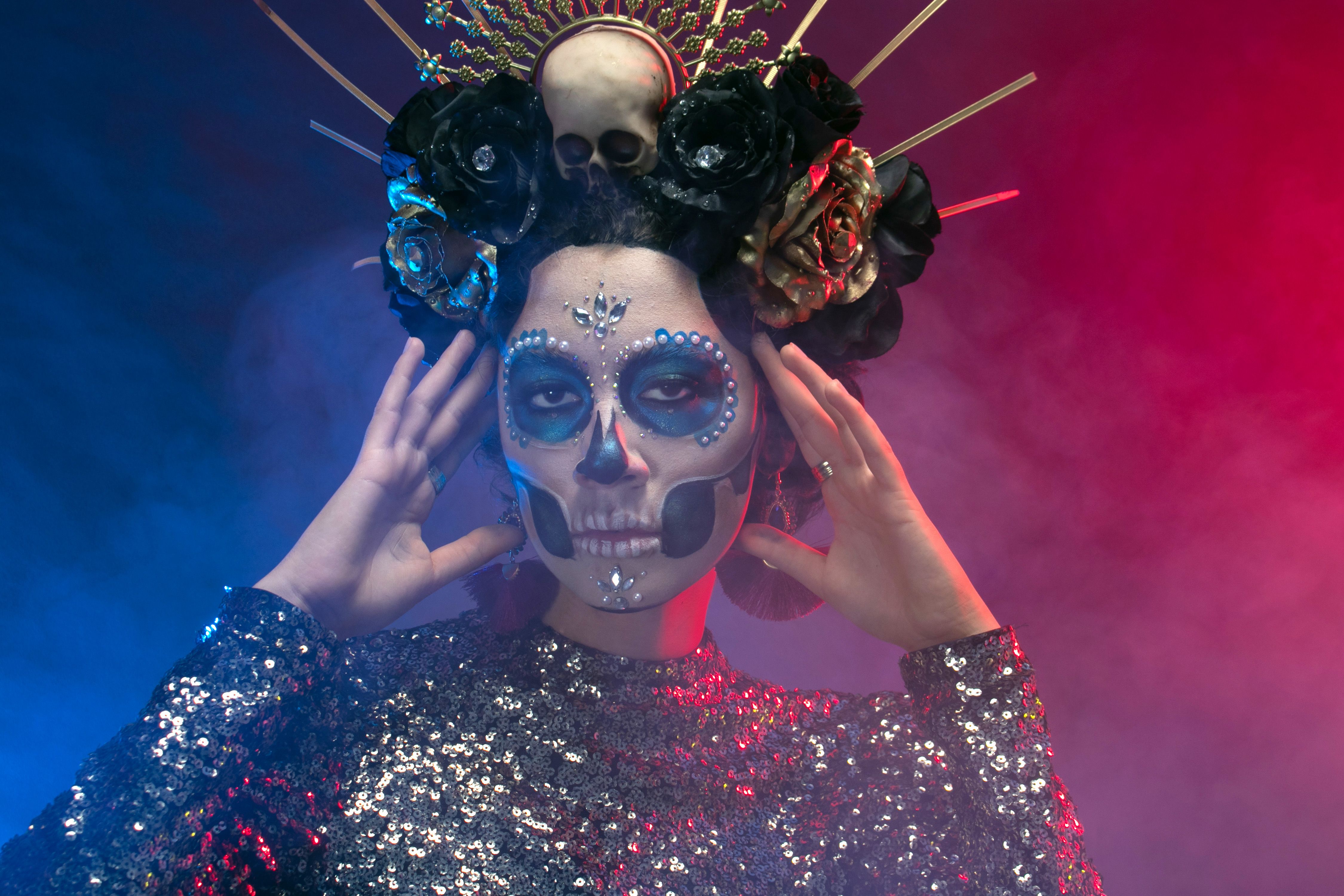 Catrina in Pink Smoke · Free Stock Photo