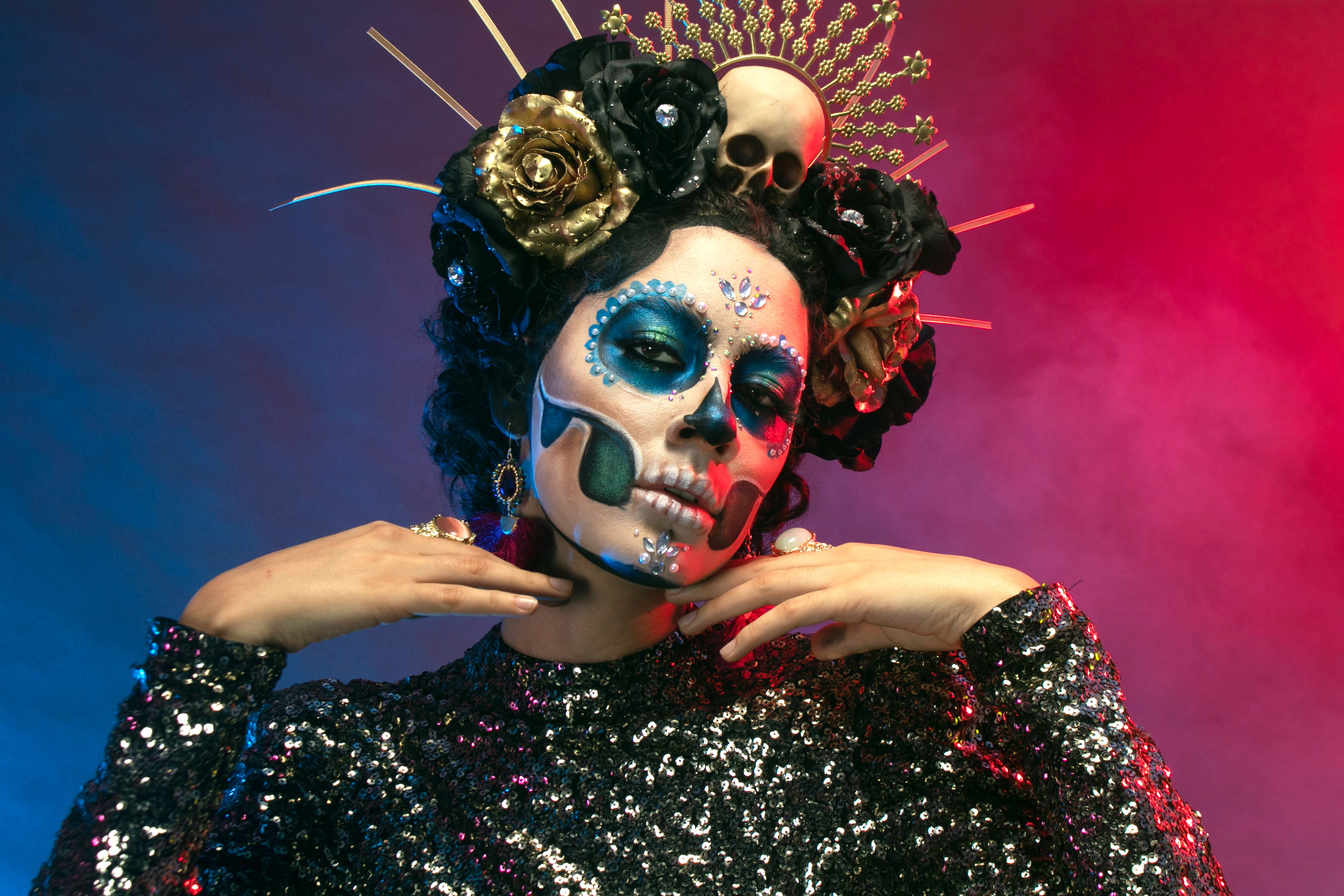 Model Posing in Catrina Costume · Free Stock Photo