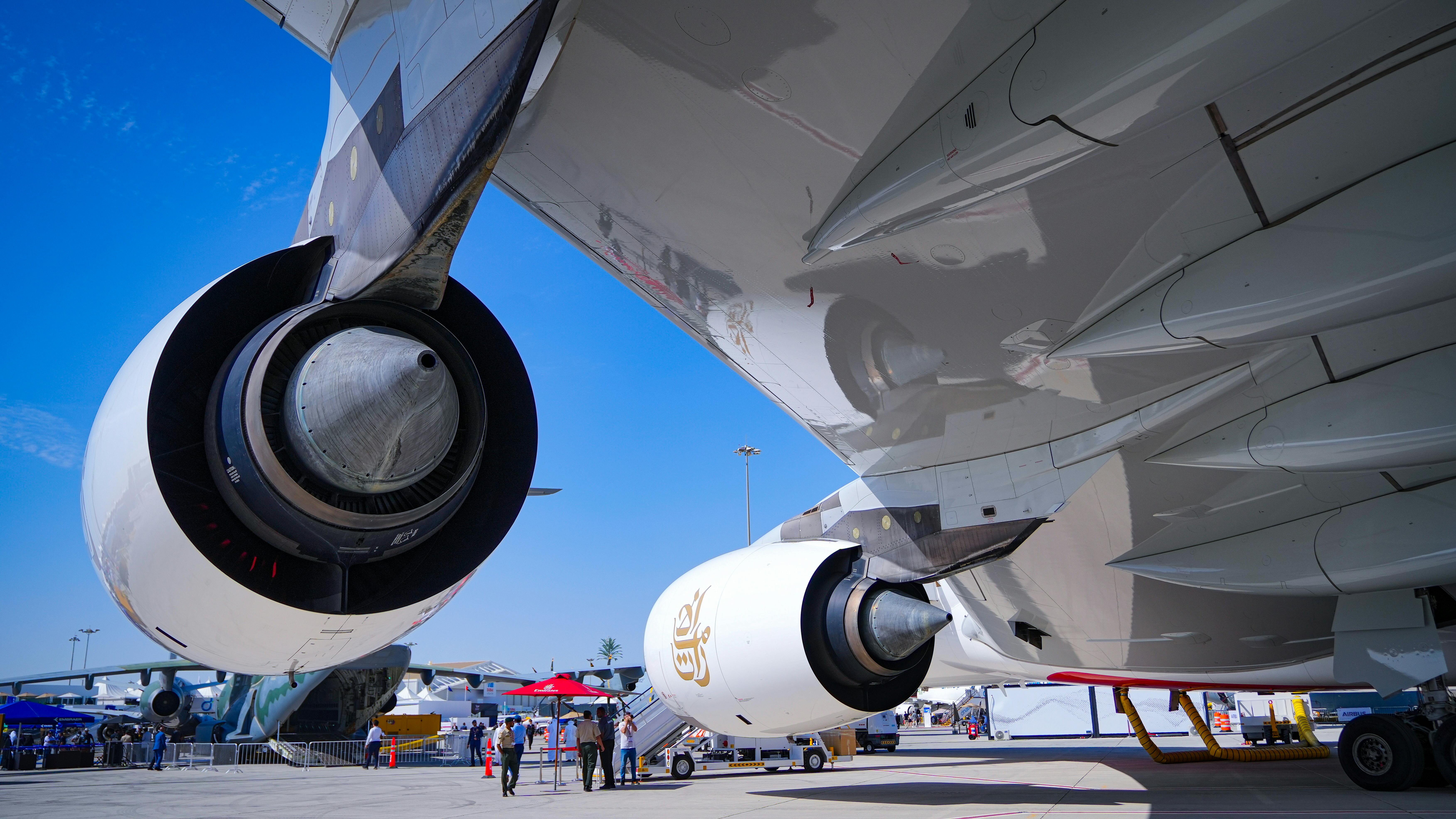 Jet Engines of Airbus A380 Passenger Plane · Free Stock Photo