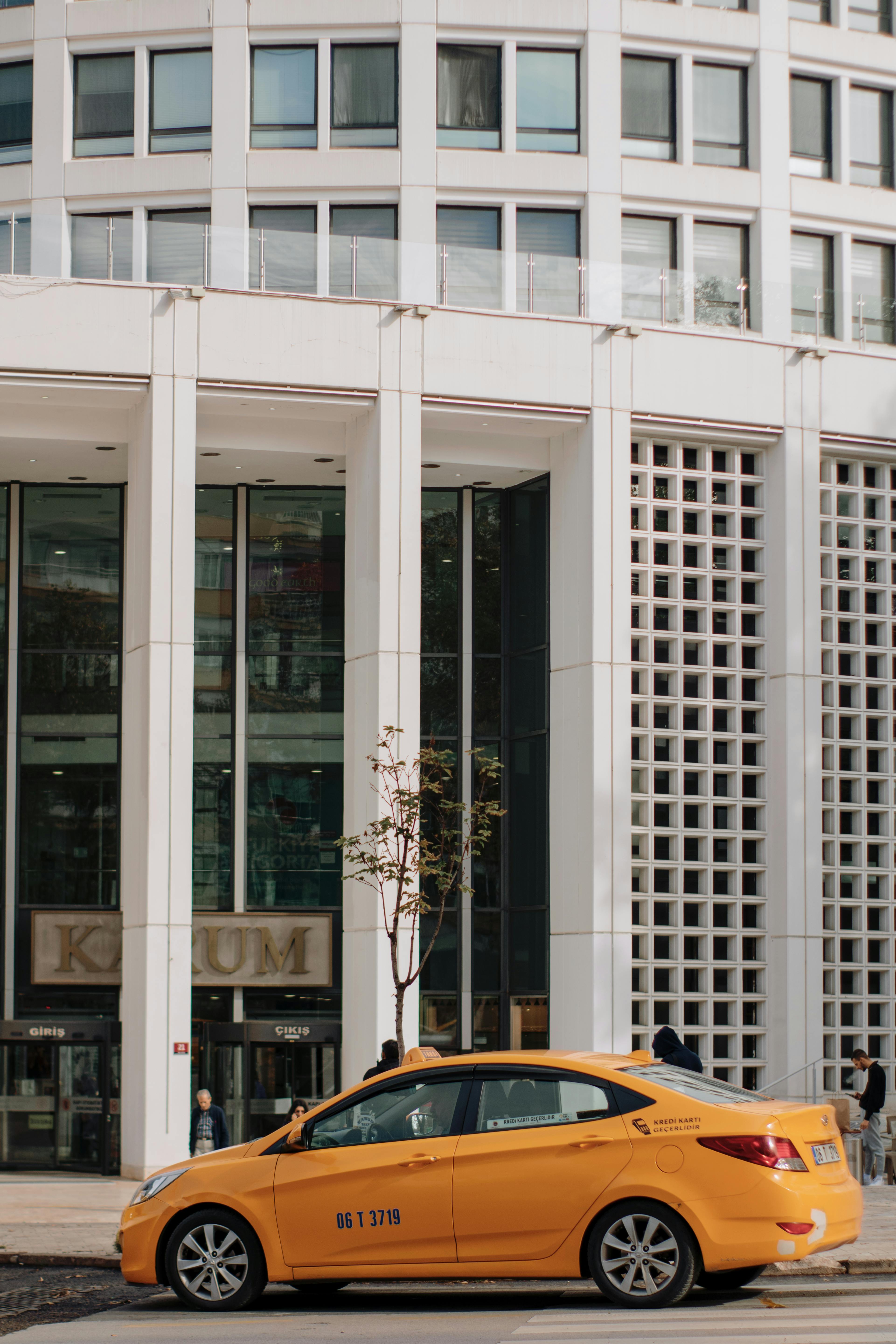 Yellow Taxi Car Parked near Karum Shopping Mall, Ankara, Turkey · Free ...