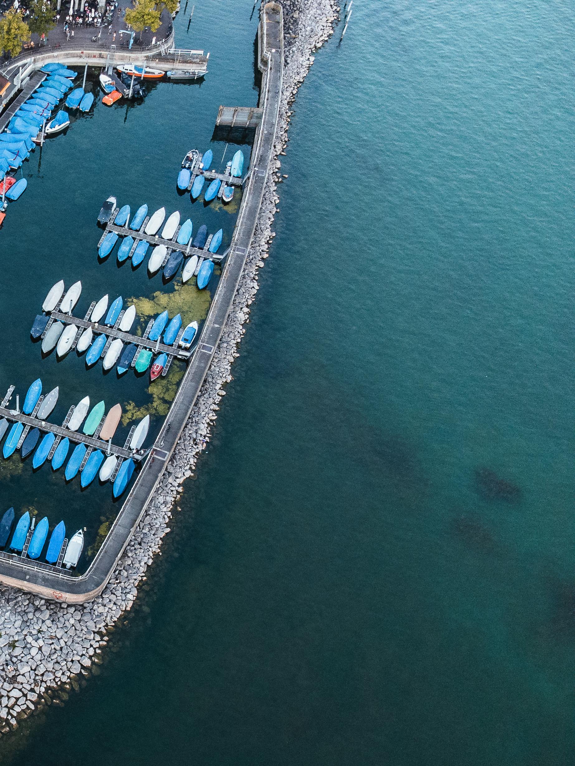 Aerial Photography of Marina · Free Stock Photo