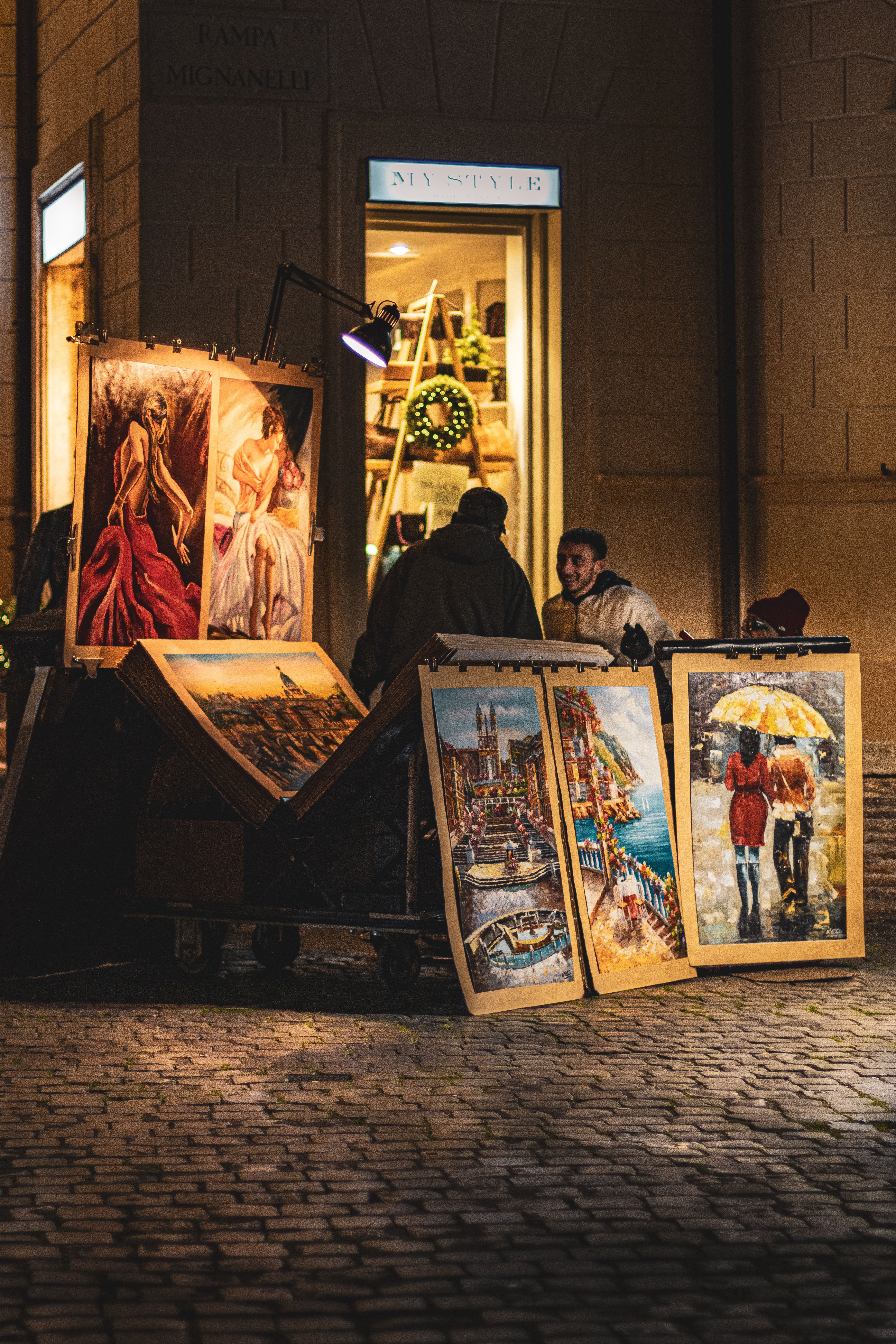 People with Paintings in Museum · Free Stock Photo