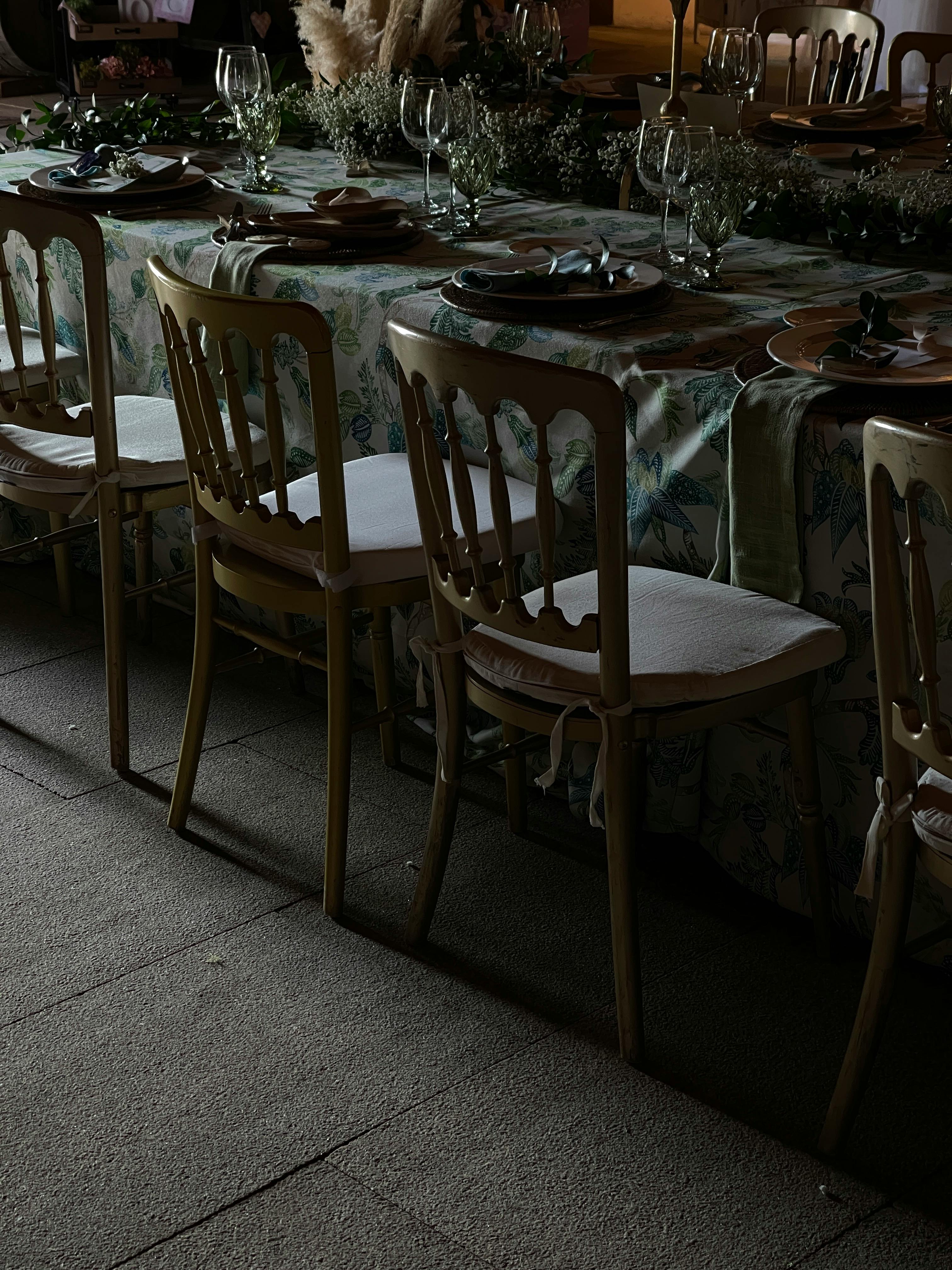 Empty Chairs by Decorated Restaurant Table · Free Stock Photo