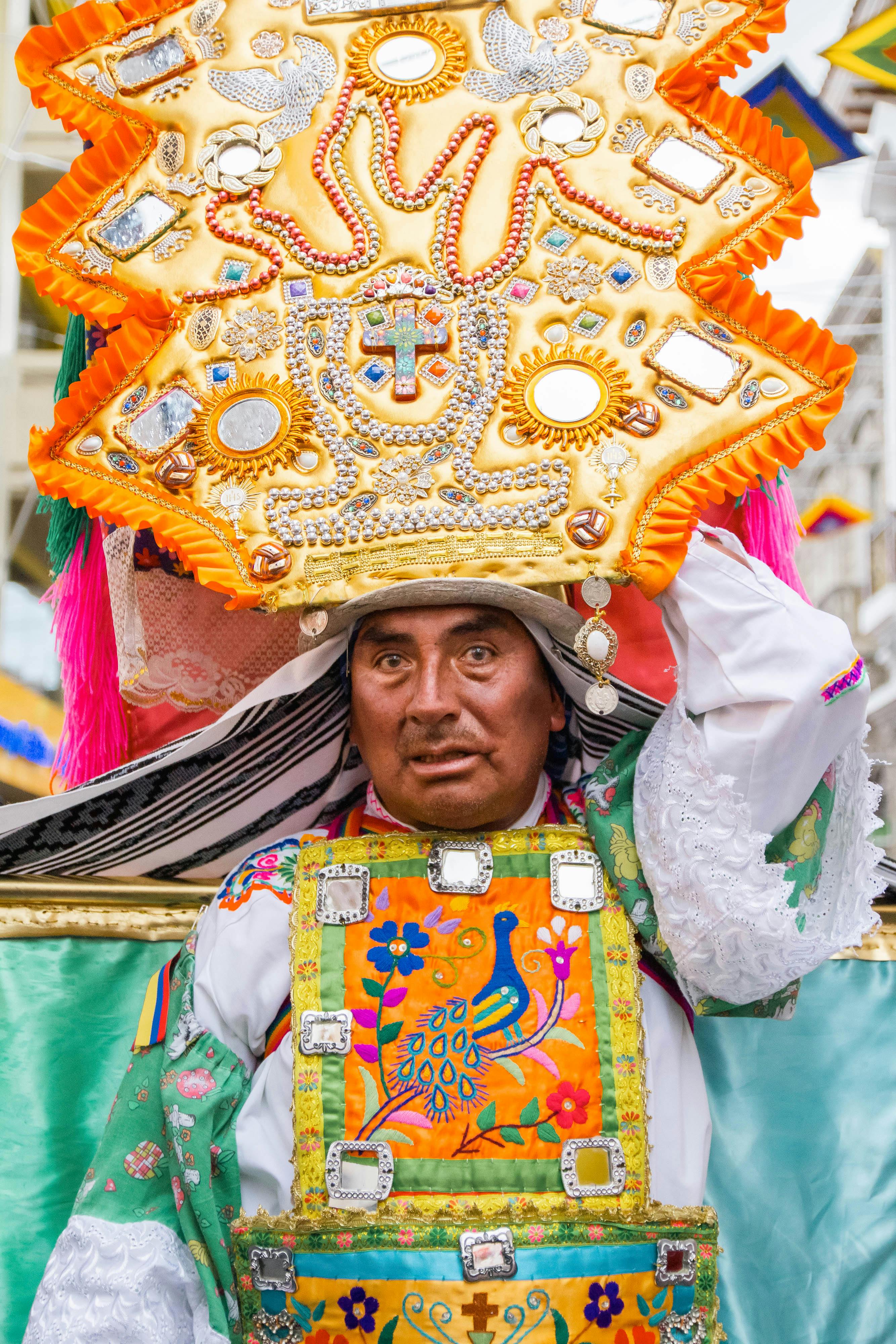 Colorful Procession During the Ecuadorian Festival of Octava de Corpus ...