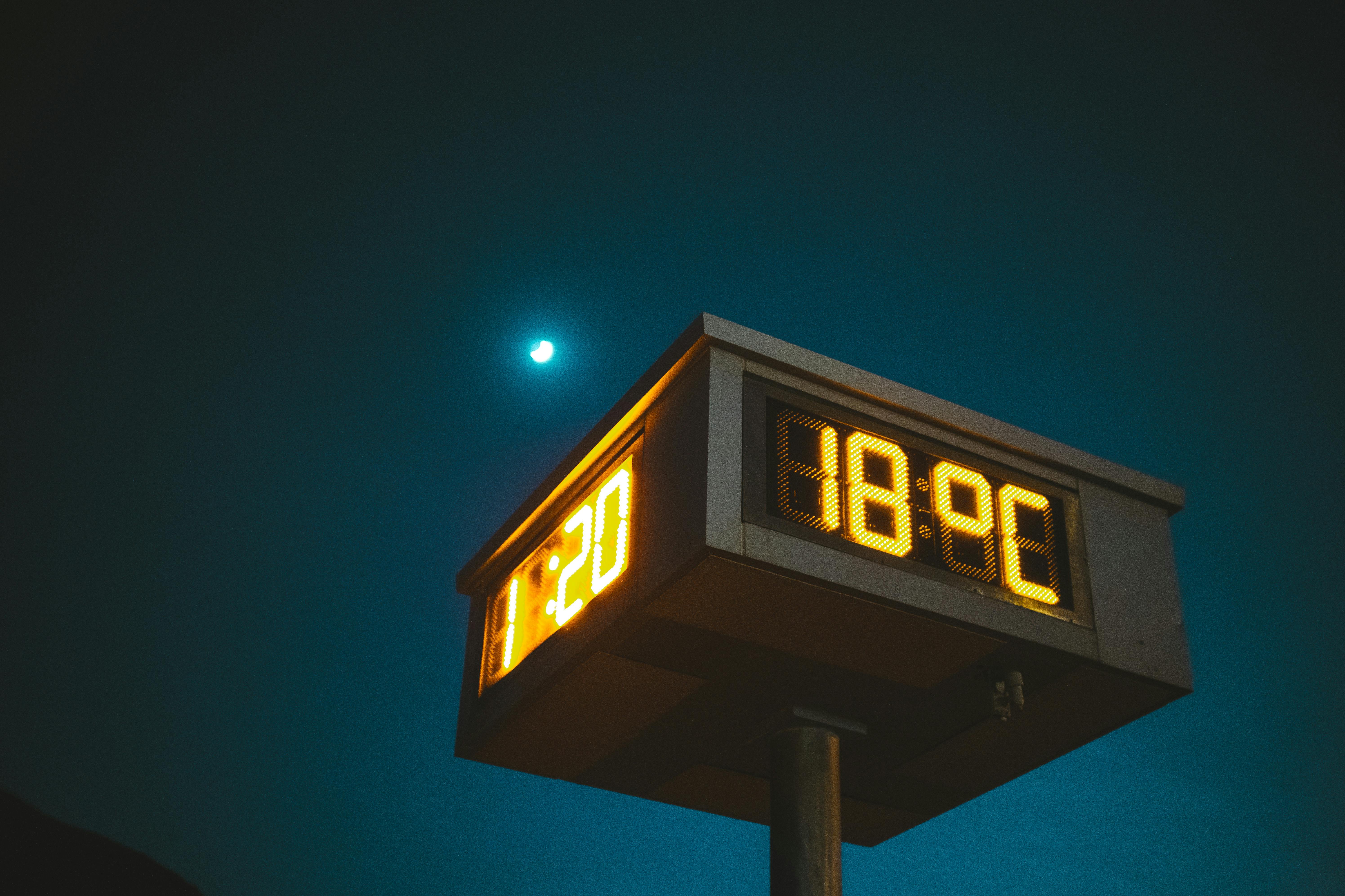 Clock with Temperature Display · Free Stock Photo