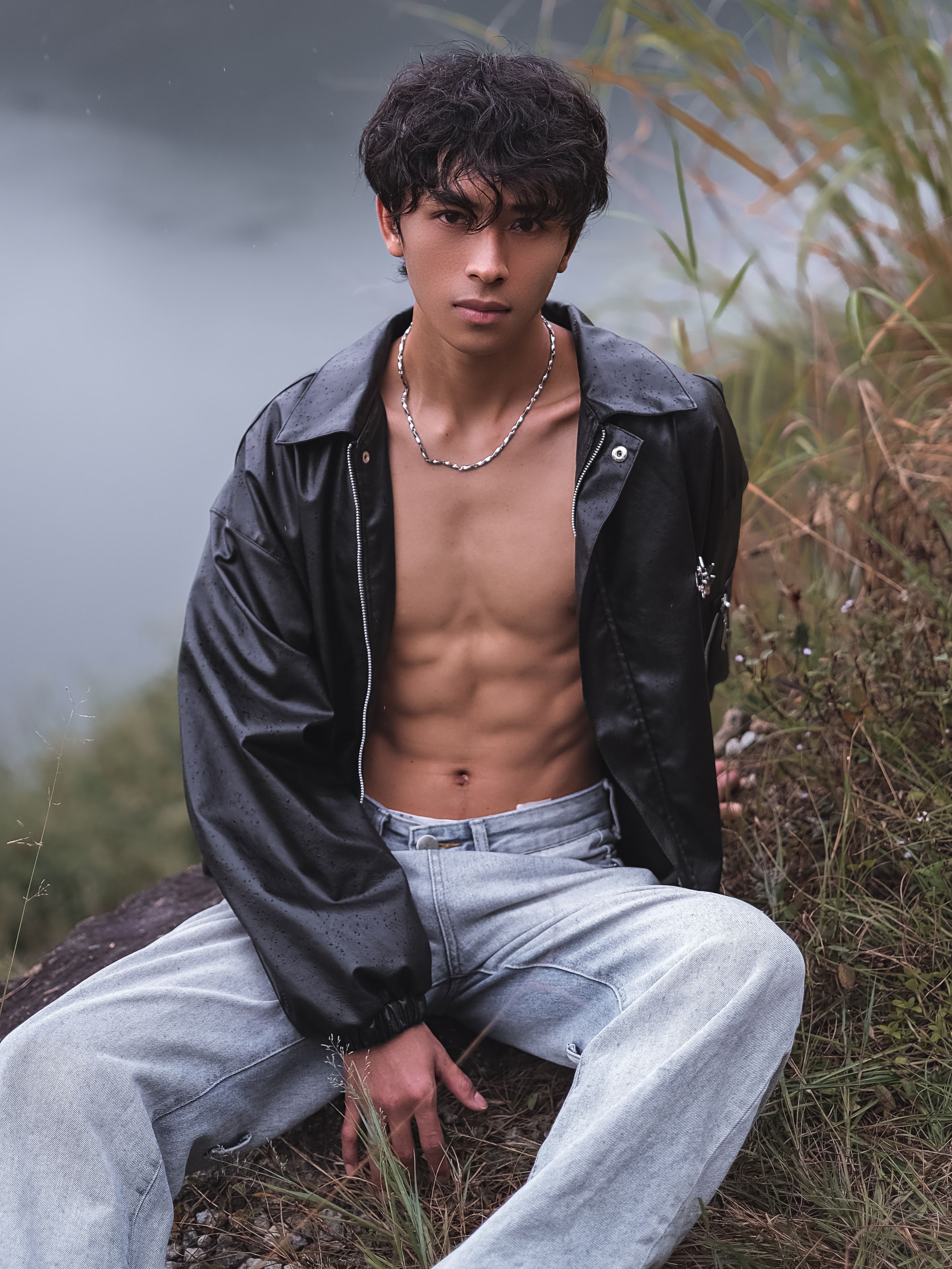 Man in Unzipped Black Jacket · Free Stock Photo