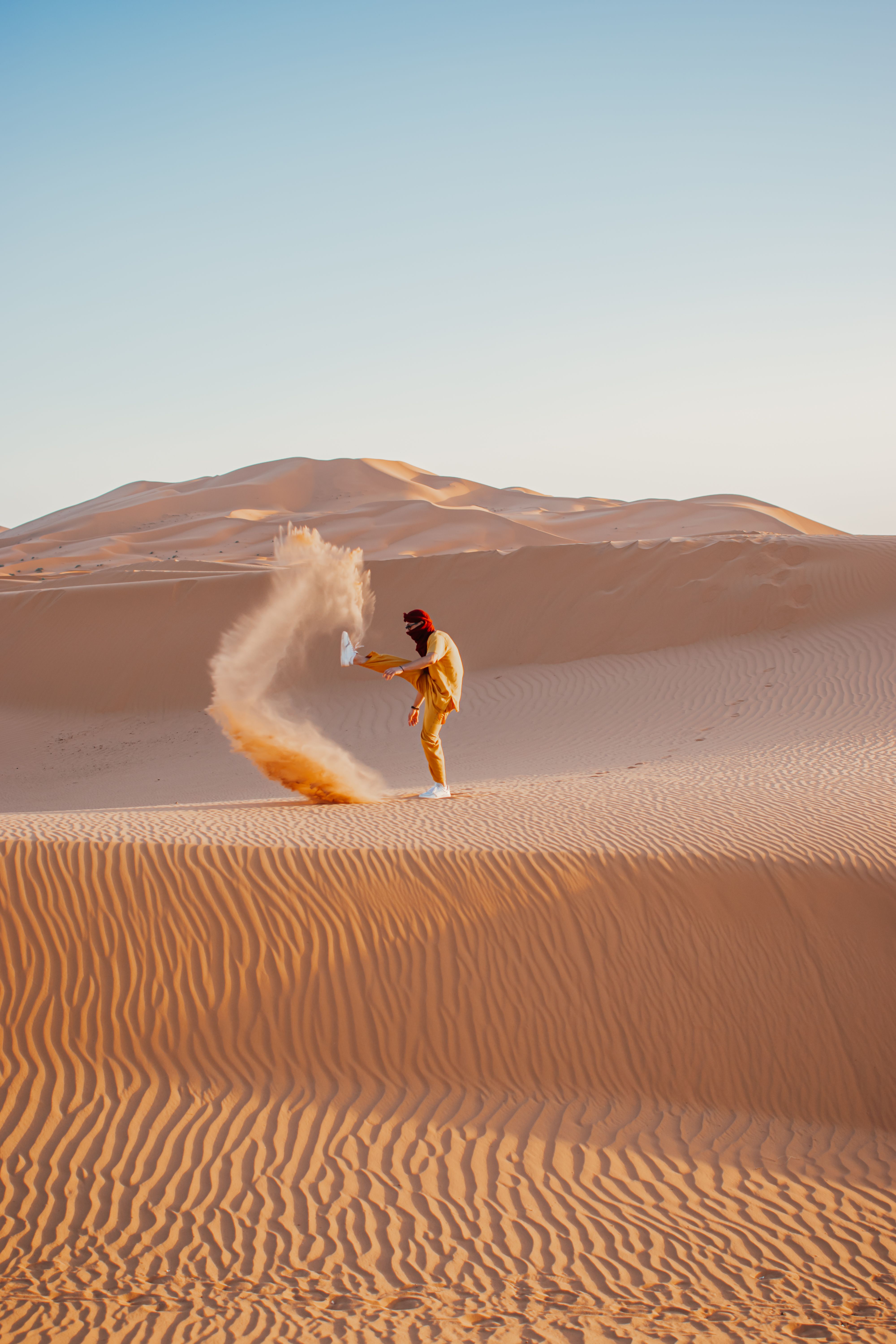 Man Standing on Desert · Free Stock Photo