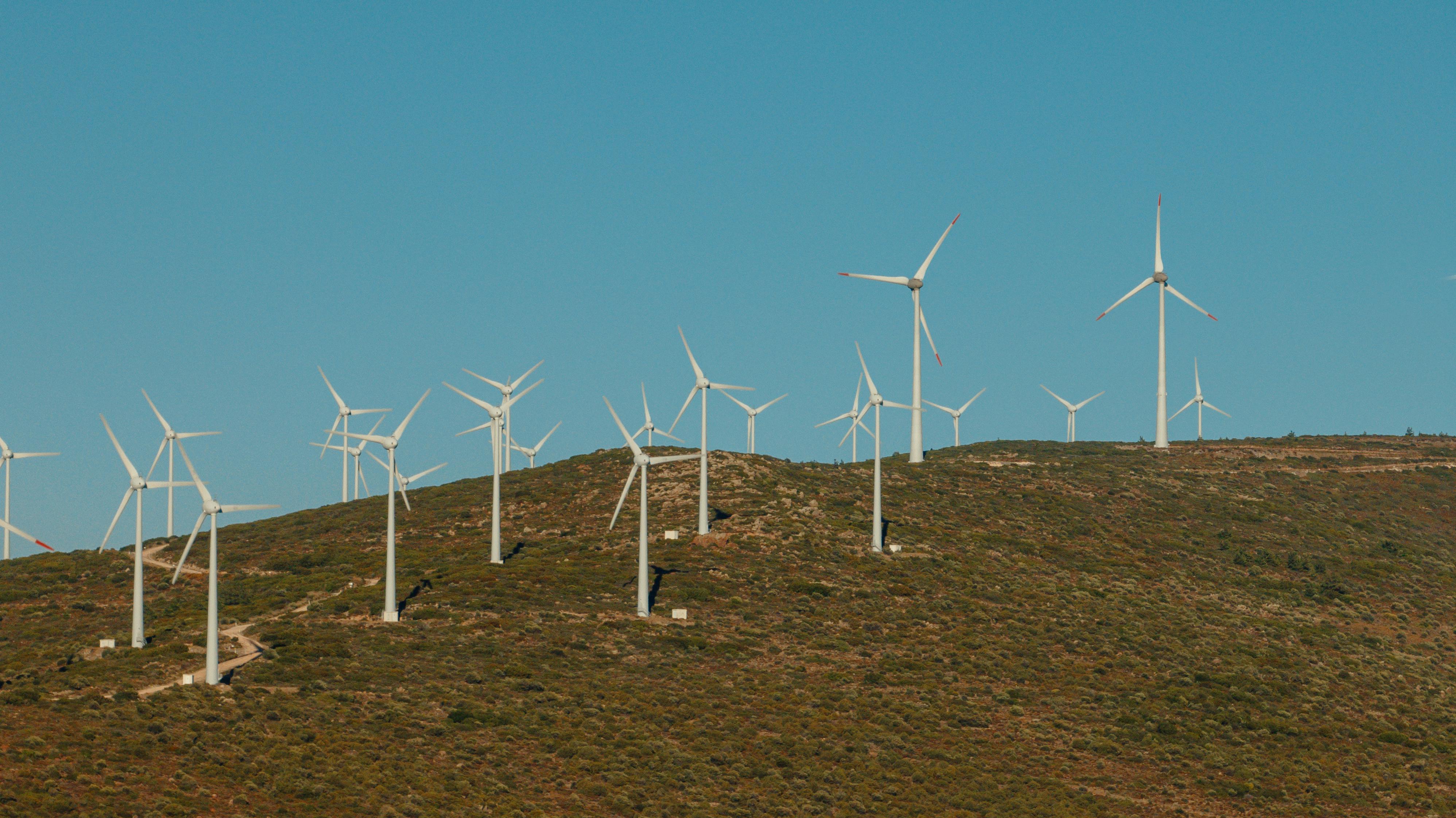Wind Turbines on Hill · Free Stock Photo