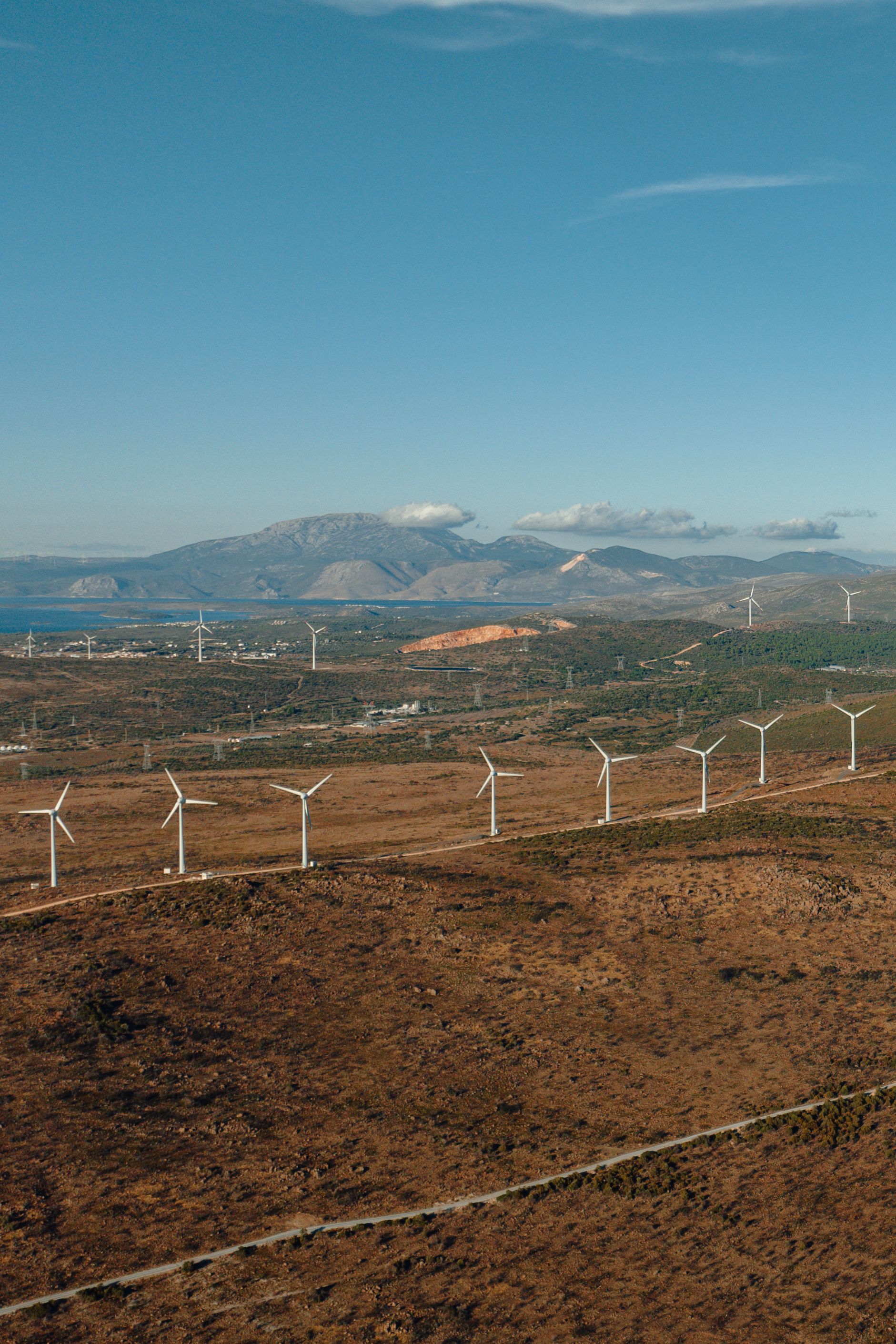 Wind Farm in the Hills From a Birds Eye View · Free Stock Photo