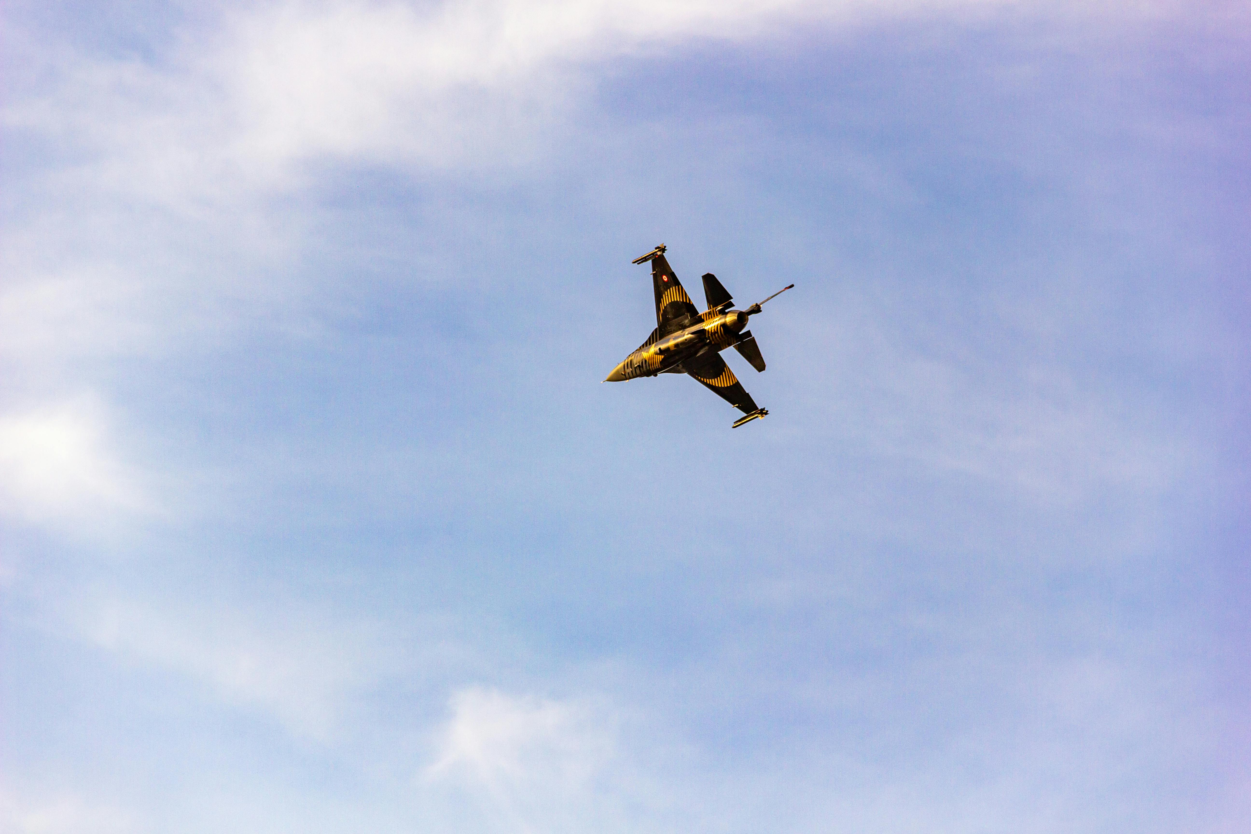 Military Plane Flying in the Sky · Free Stock Photo