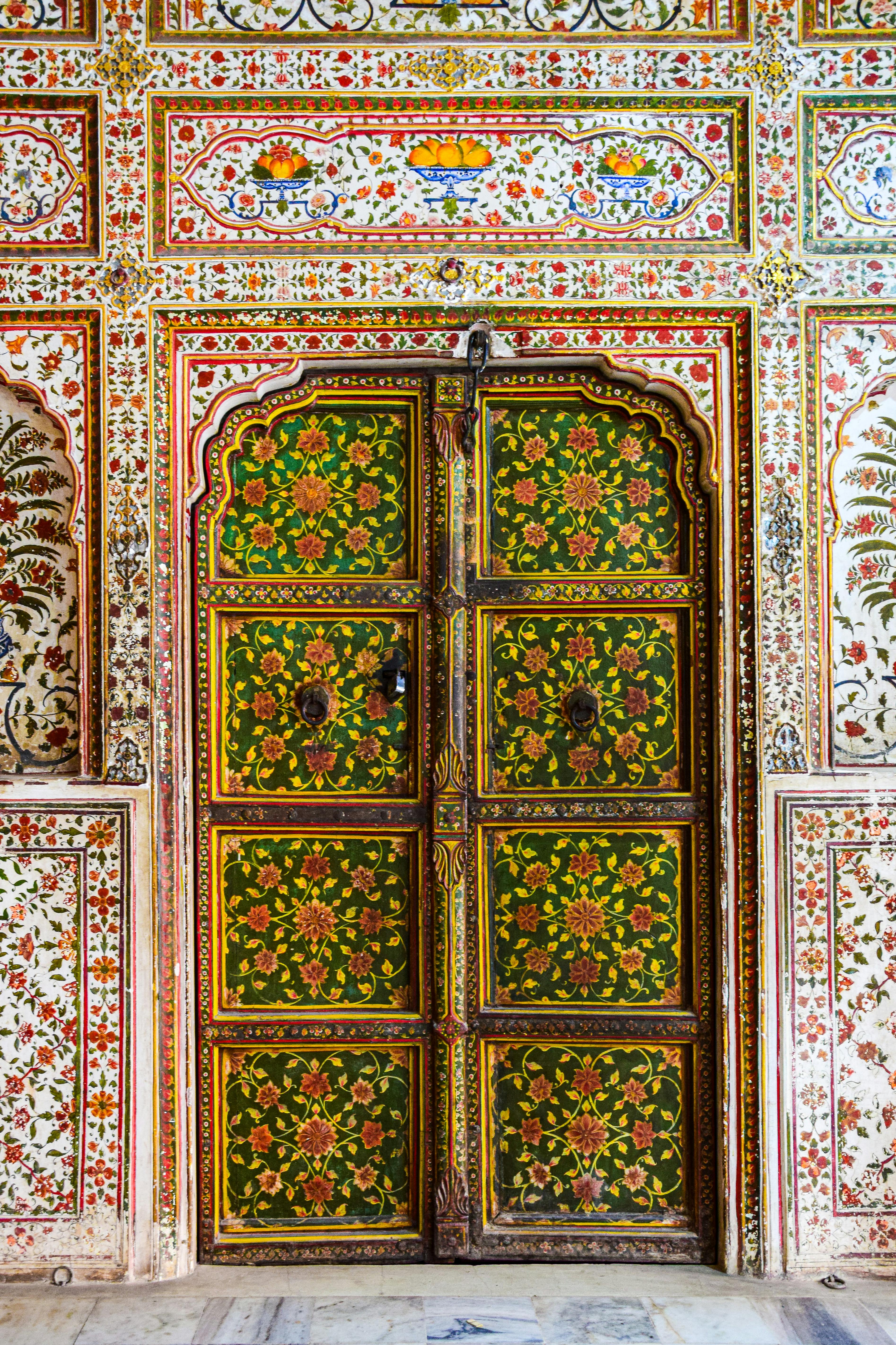 A door with intricate designs and colorful patterns · Free Stock Photo