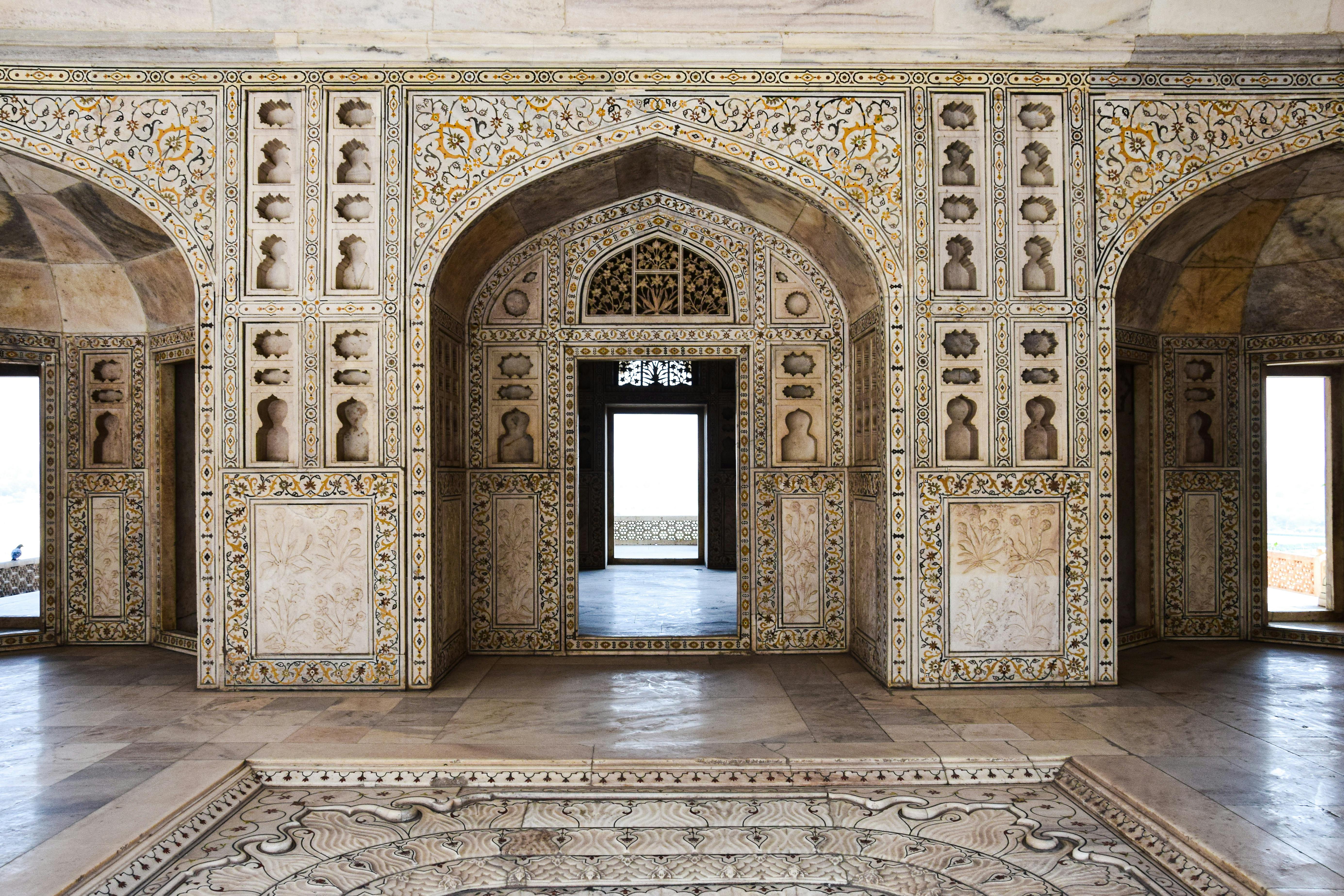 Ornamented Interior of Taj Mahal · Free Stock Photo