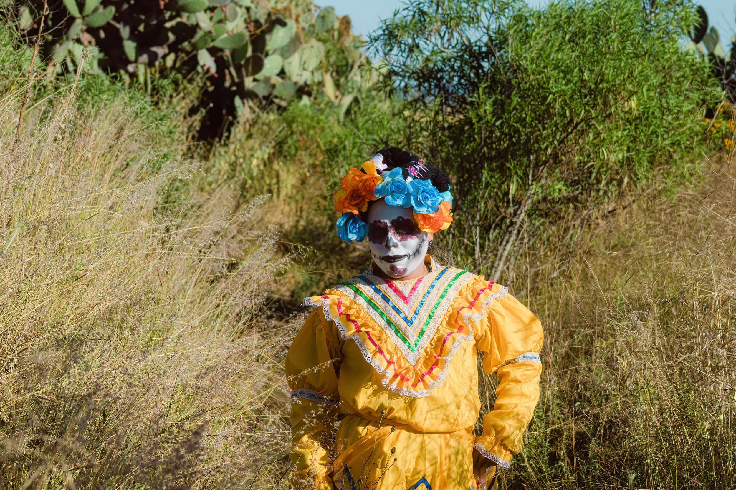 Unrecognizable Person Disguised as Death on Day of Dead · Free Stock Photo