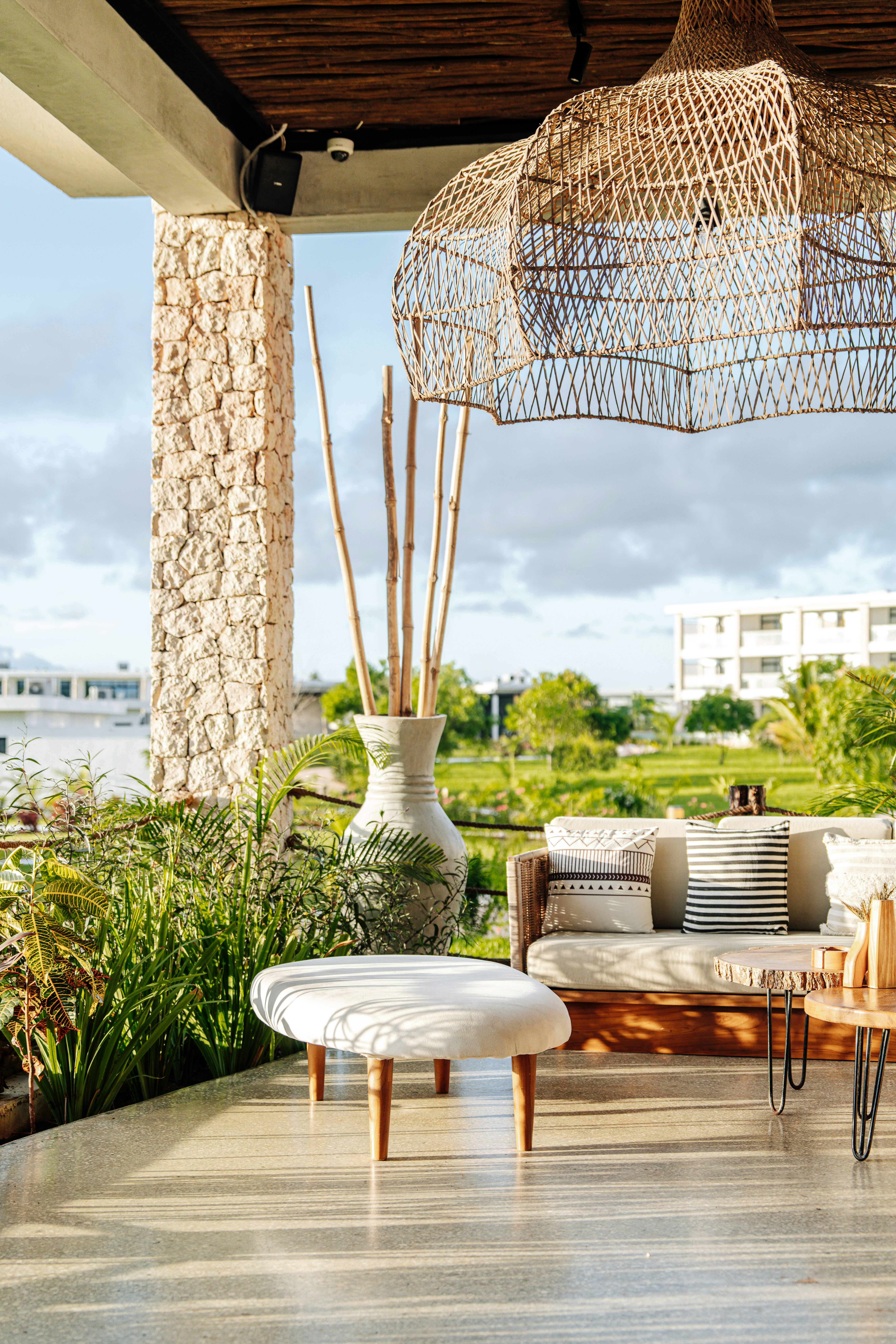 Sofa and Table on a Terrace · Free Stock Photo