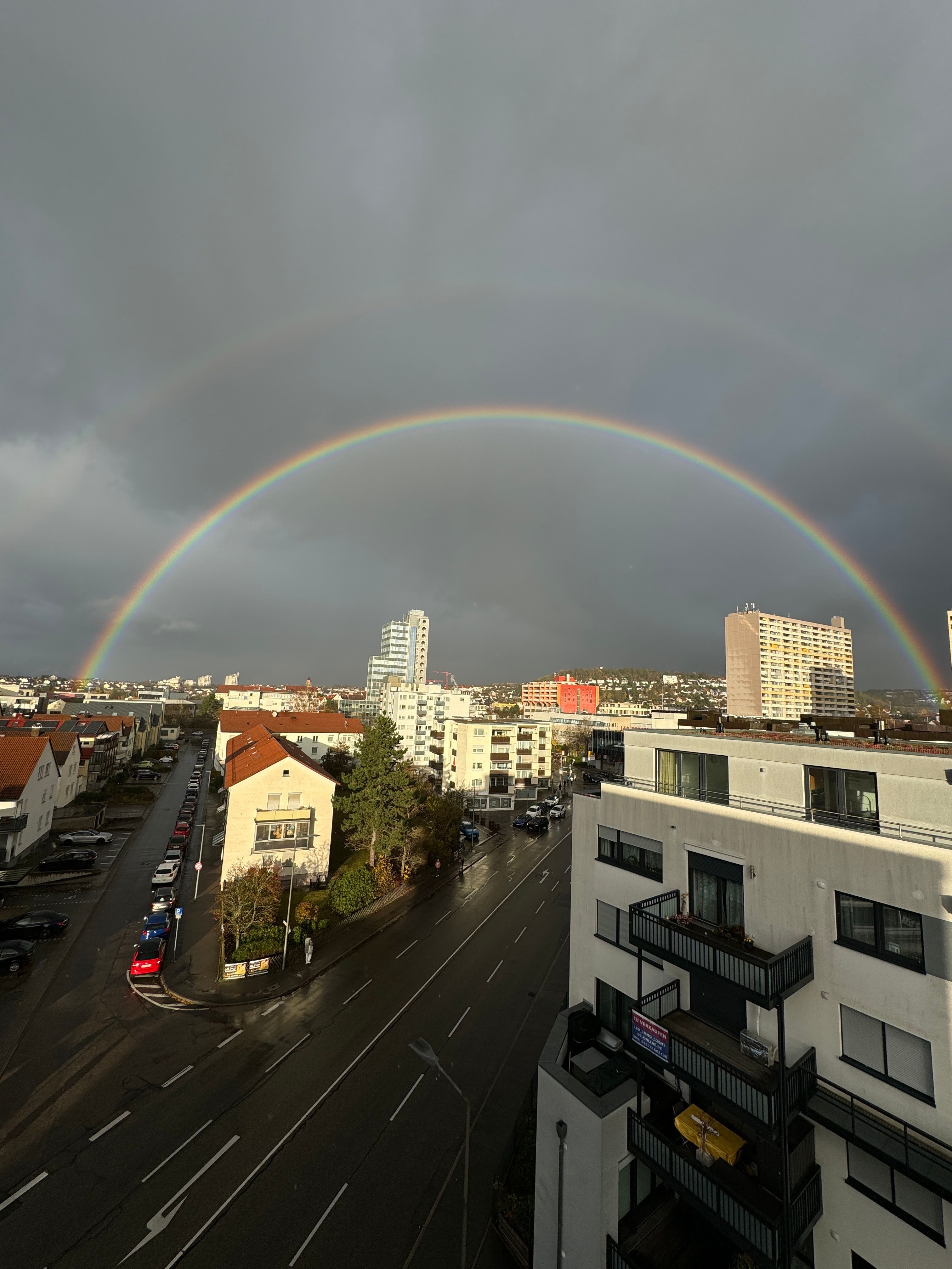 Rainbows over Buildings in City · Free Stock Photo