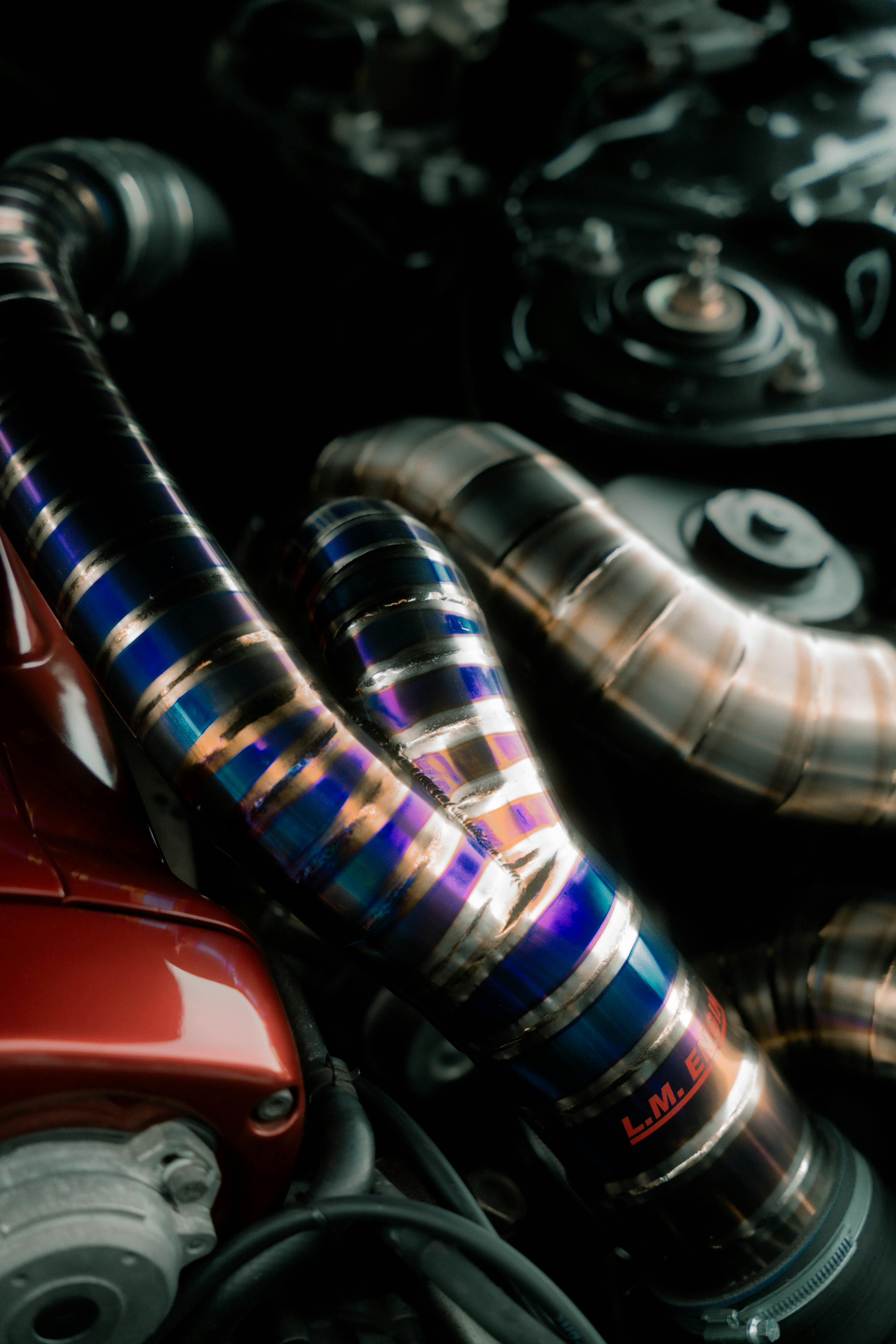 Blue Silver Black Car Engine · Free Stock Photo