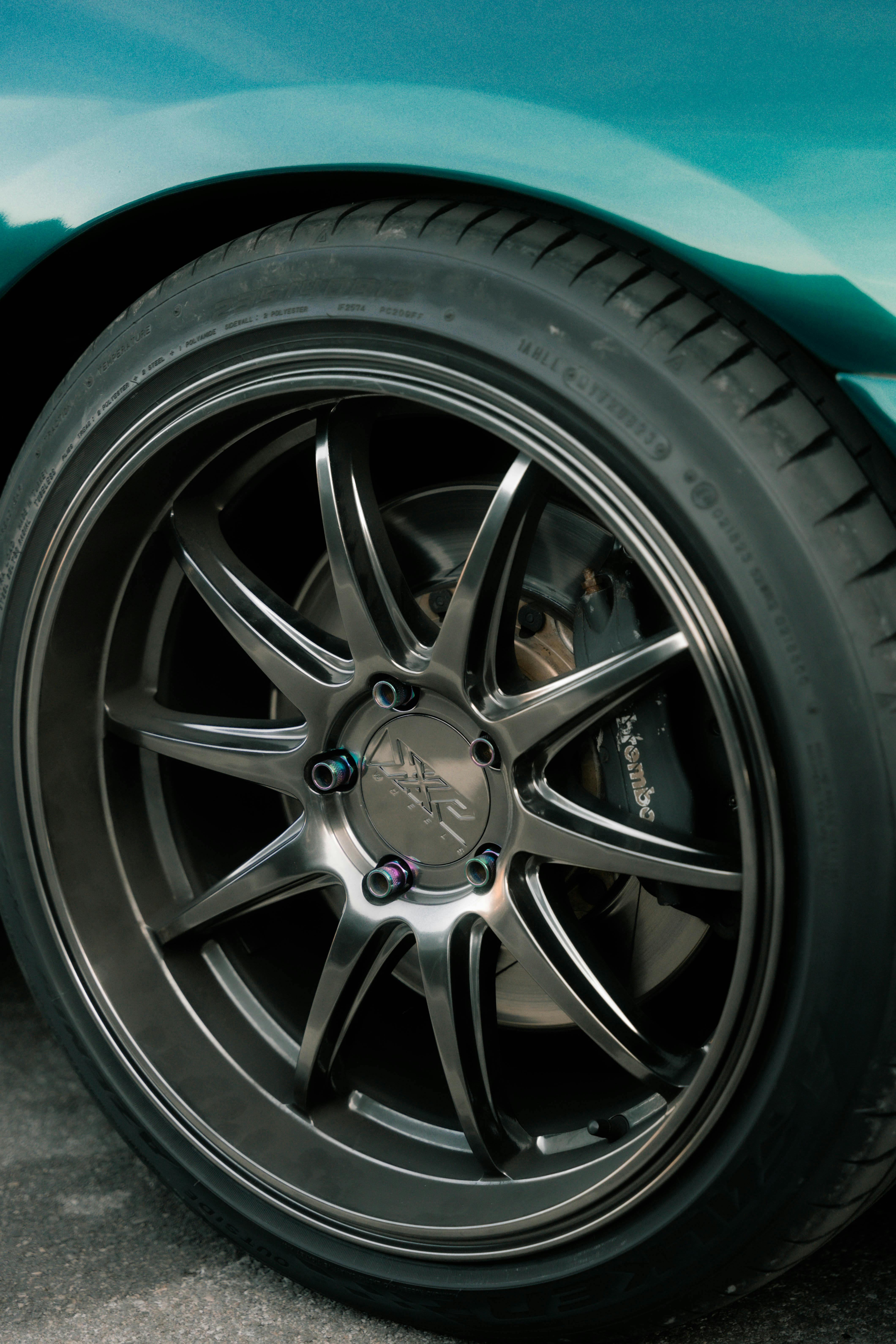 Rims on Car Wheel · Free Stock Photo