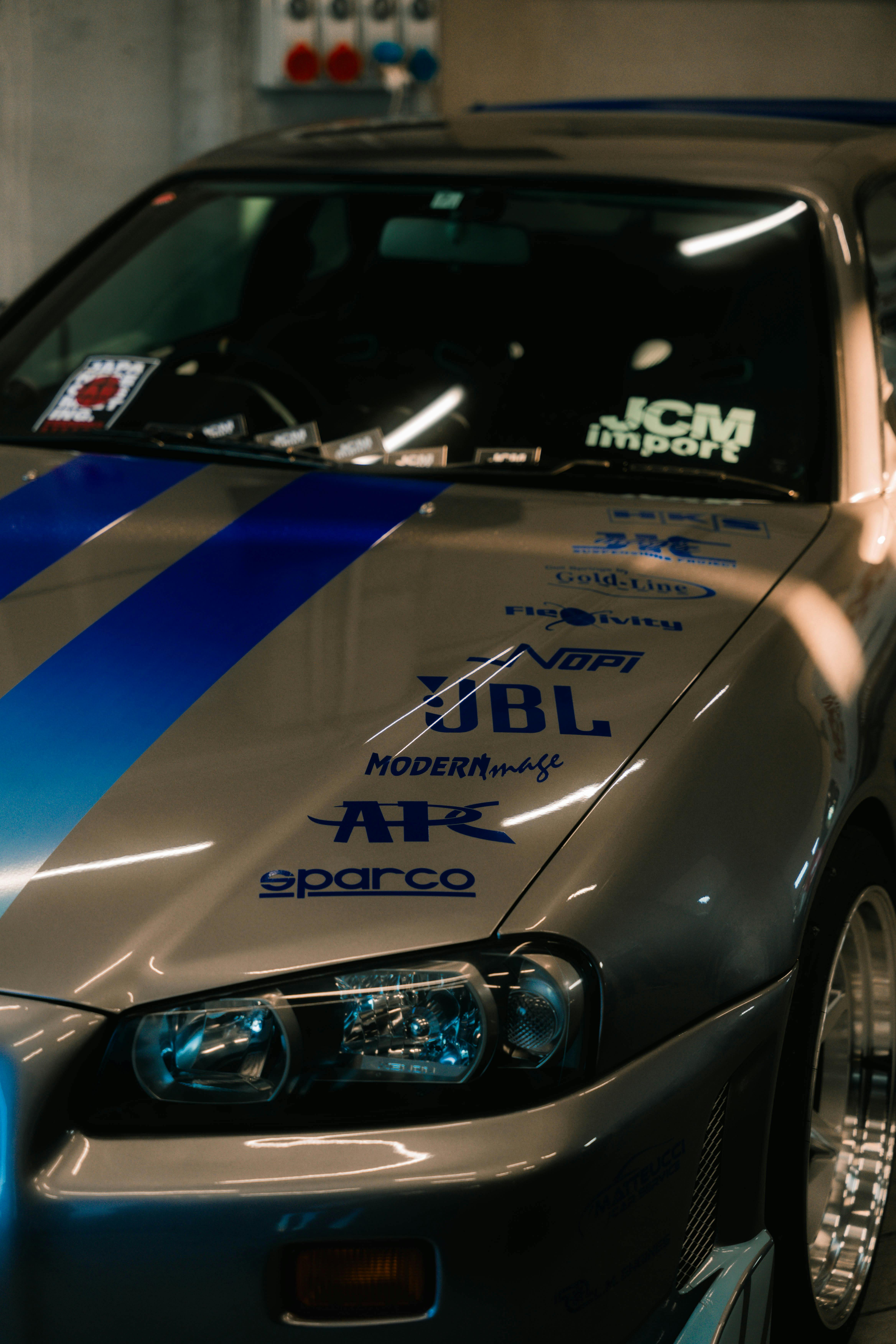Racing Car with Stickers · Free Stock Photo
