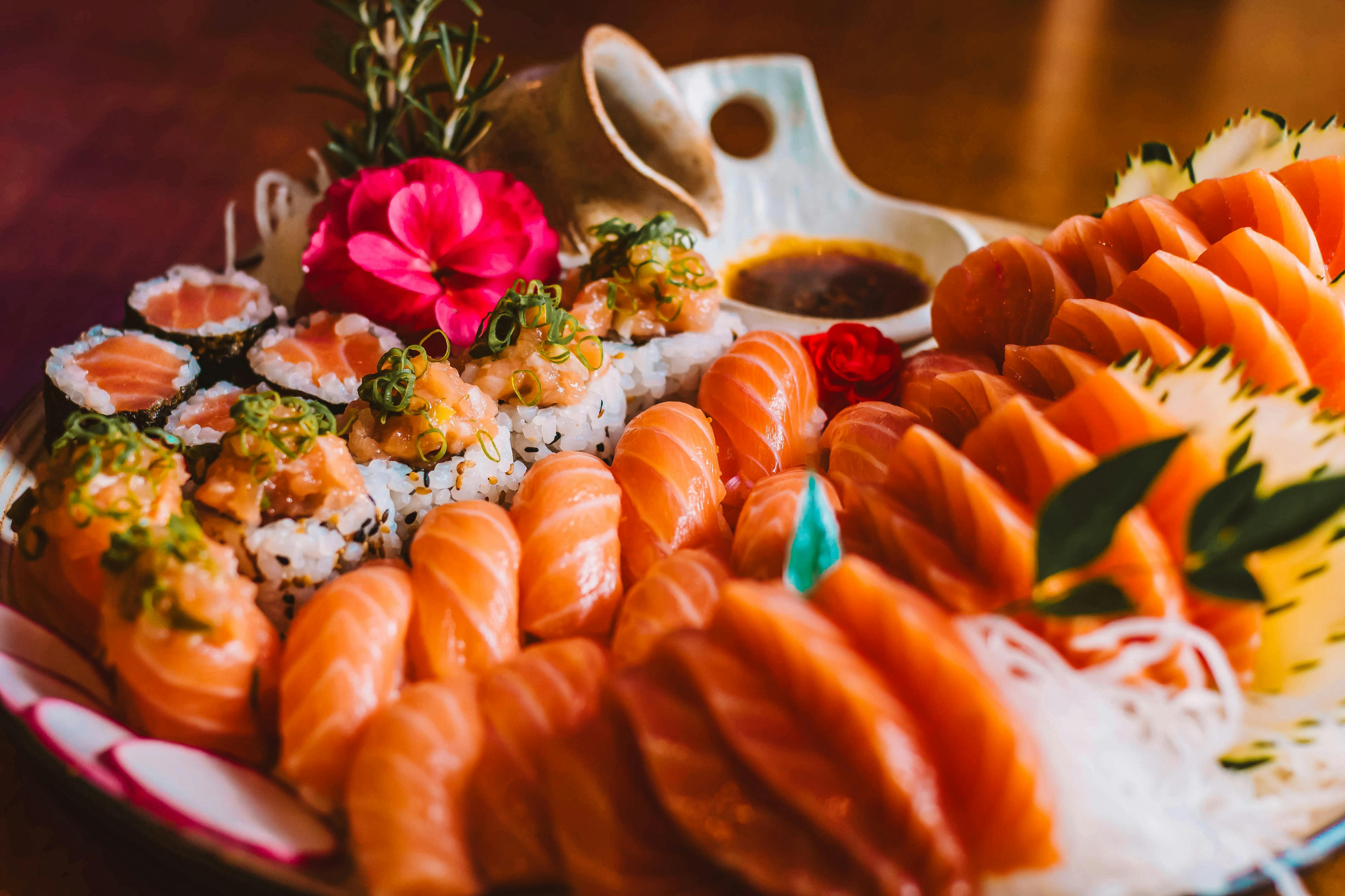 Sushi and Fried Fish · Free Stock Photo