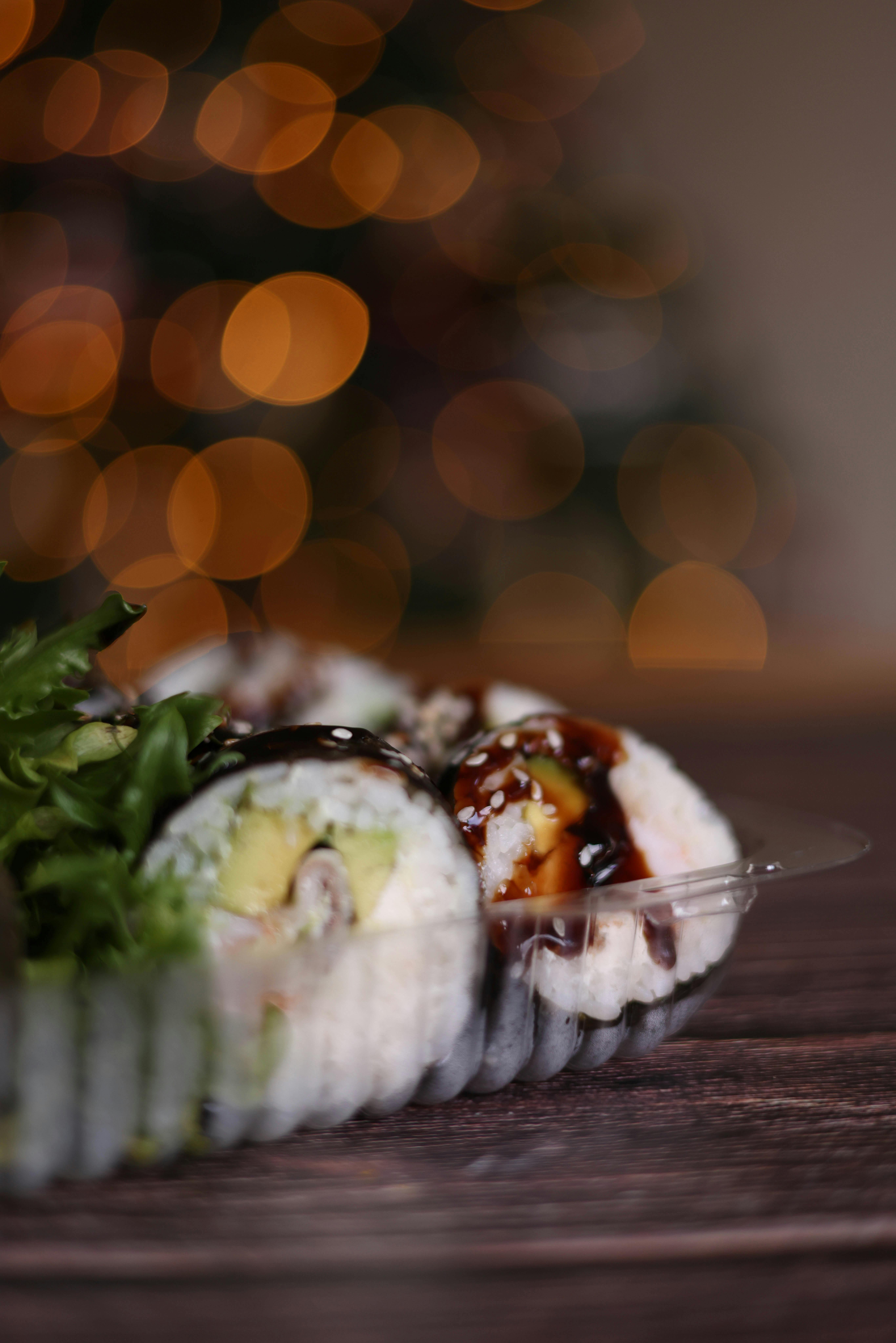Close-up of Sushi in a Box · Free Stock Photo
