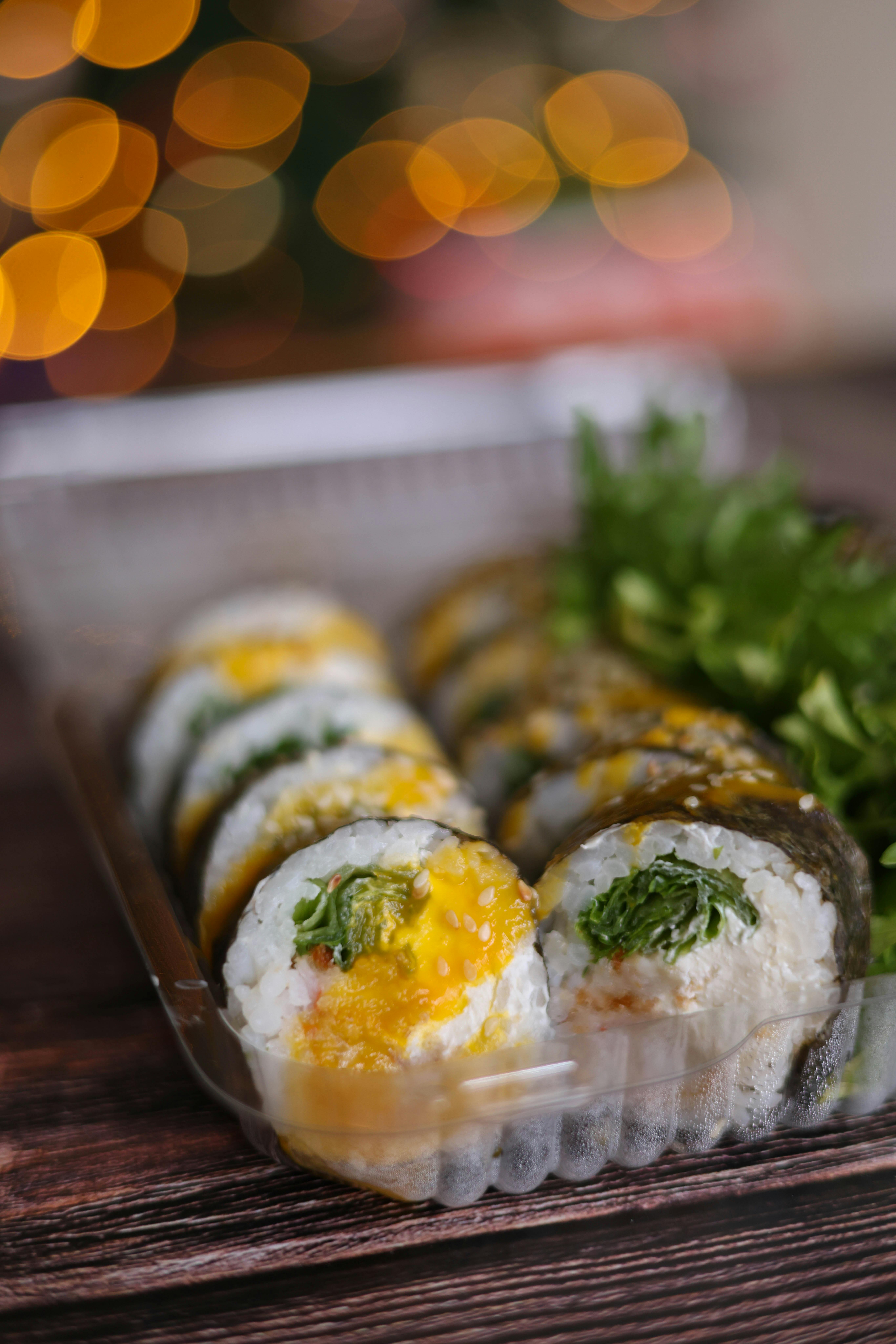 Close-up of Sushi in a Box · Free Stock Photo