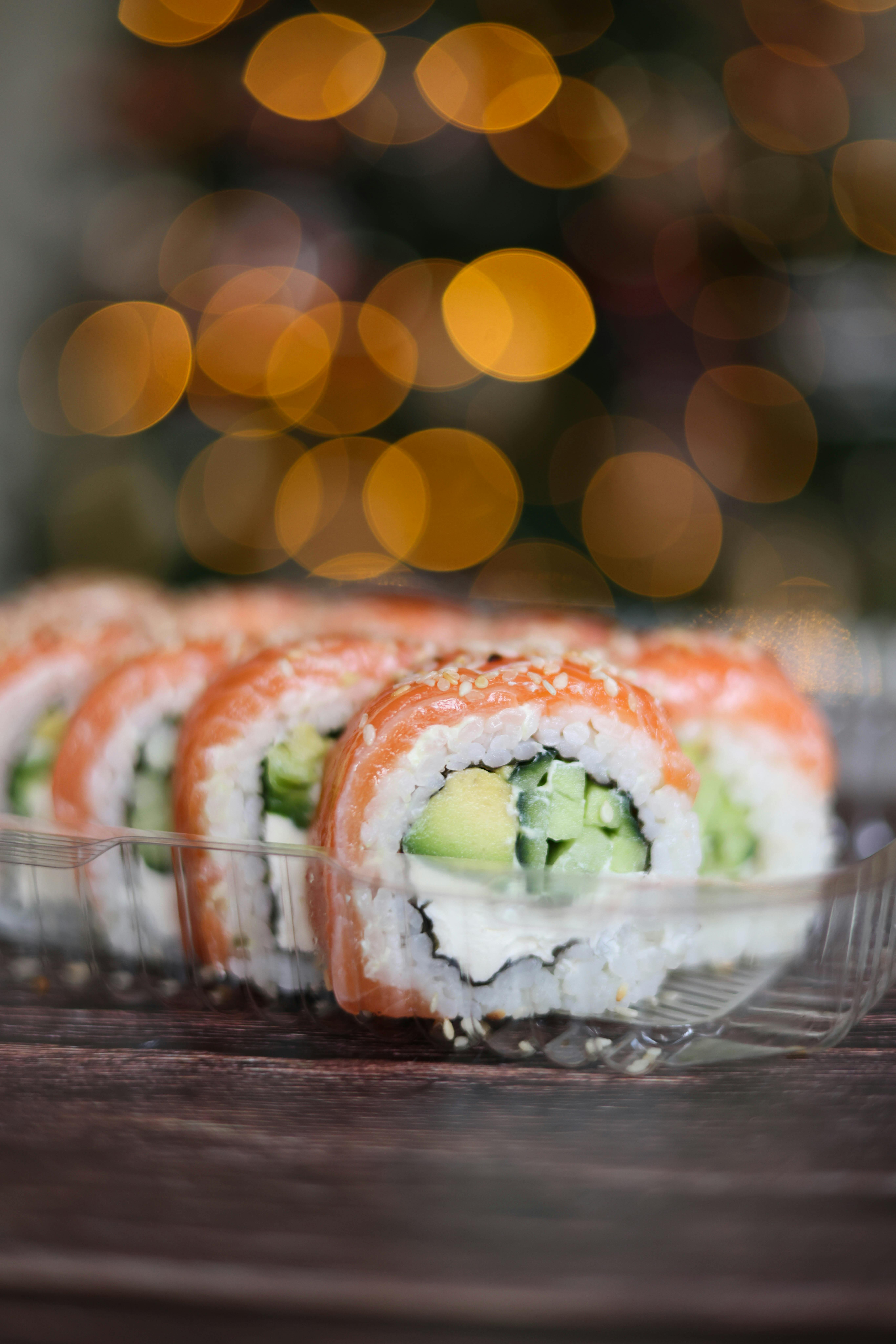 Close-up of Sushi in a Box · Free Stock Photo
