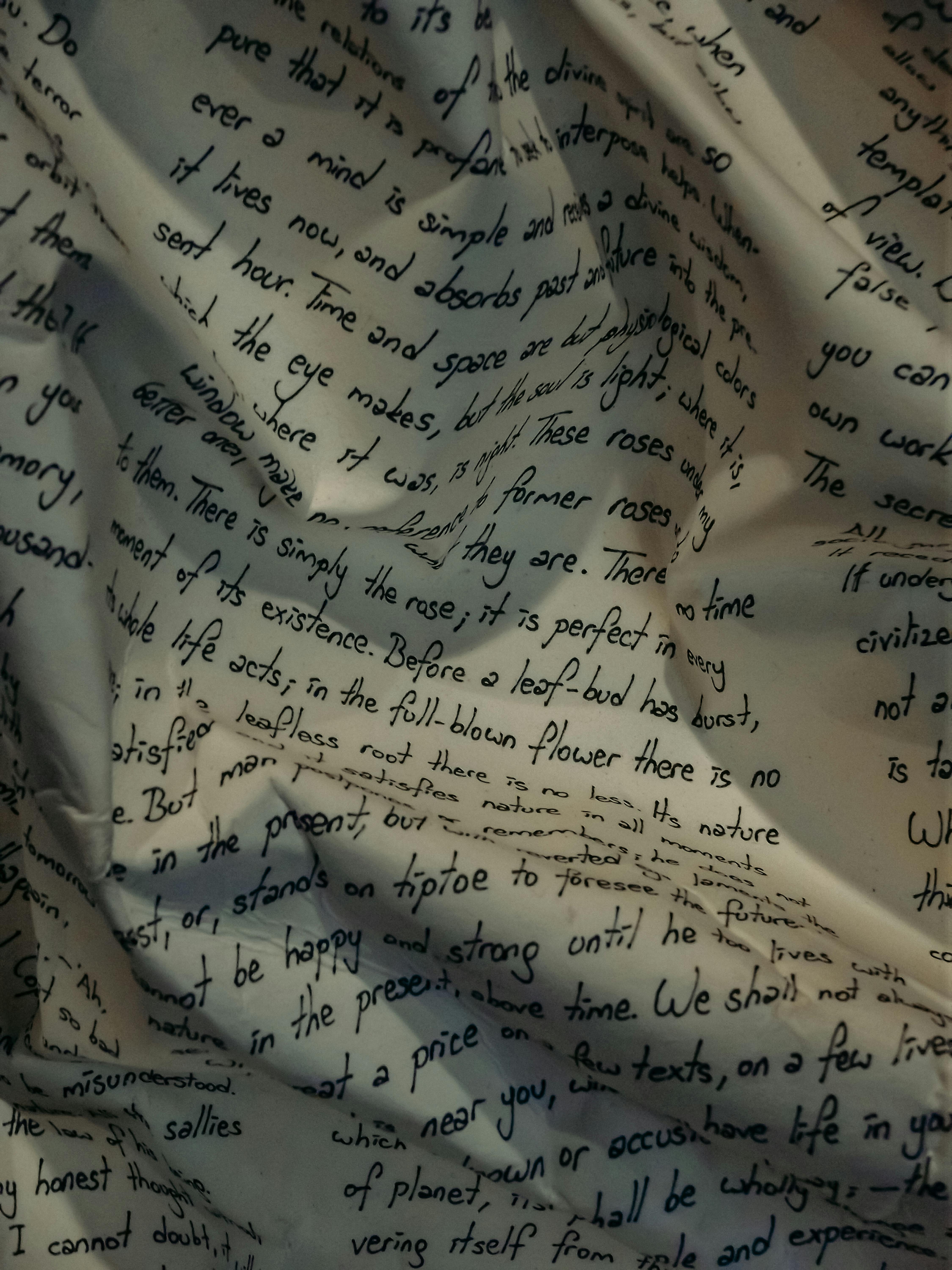 Writing on Wrinkled Paper · Free Stock Photo