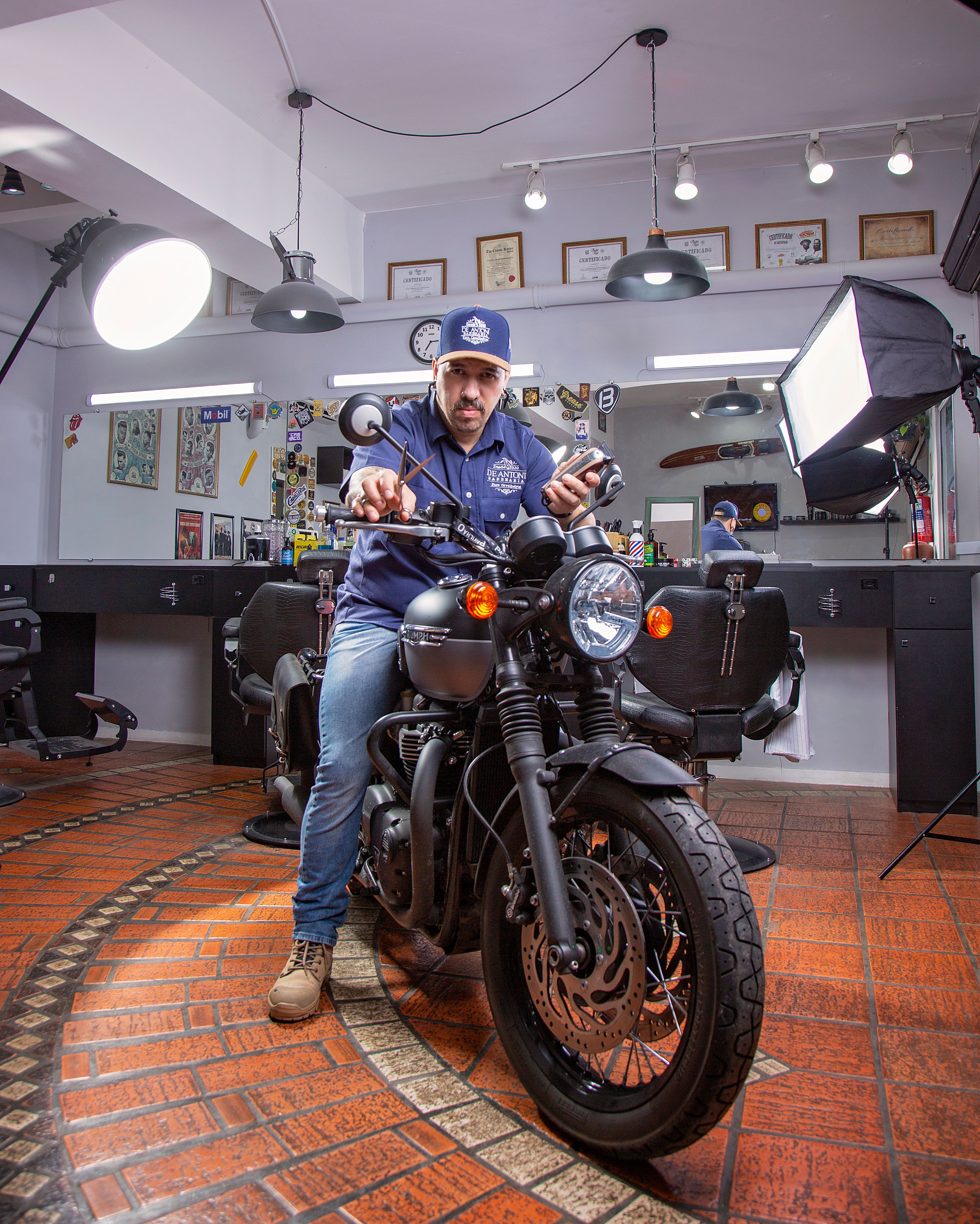 Man Posing on his Motorcycle · Free Stock Photo