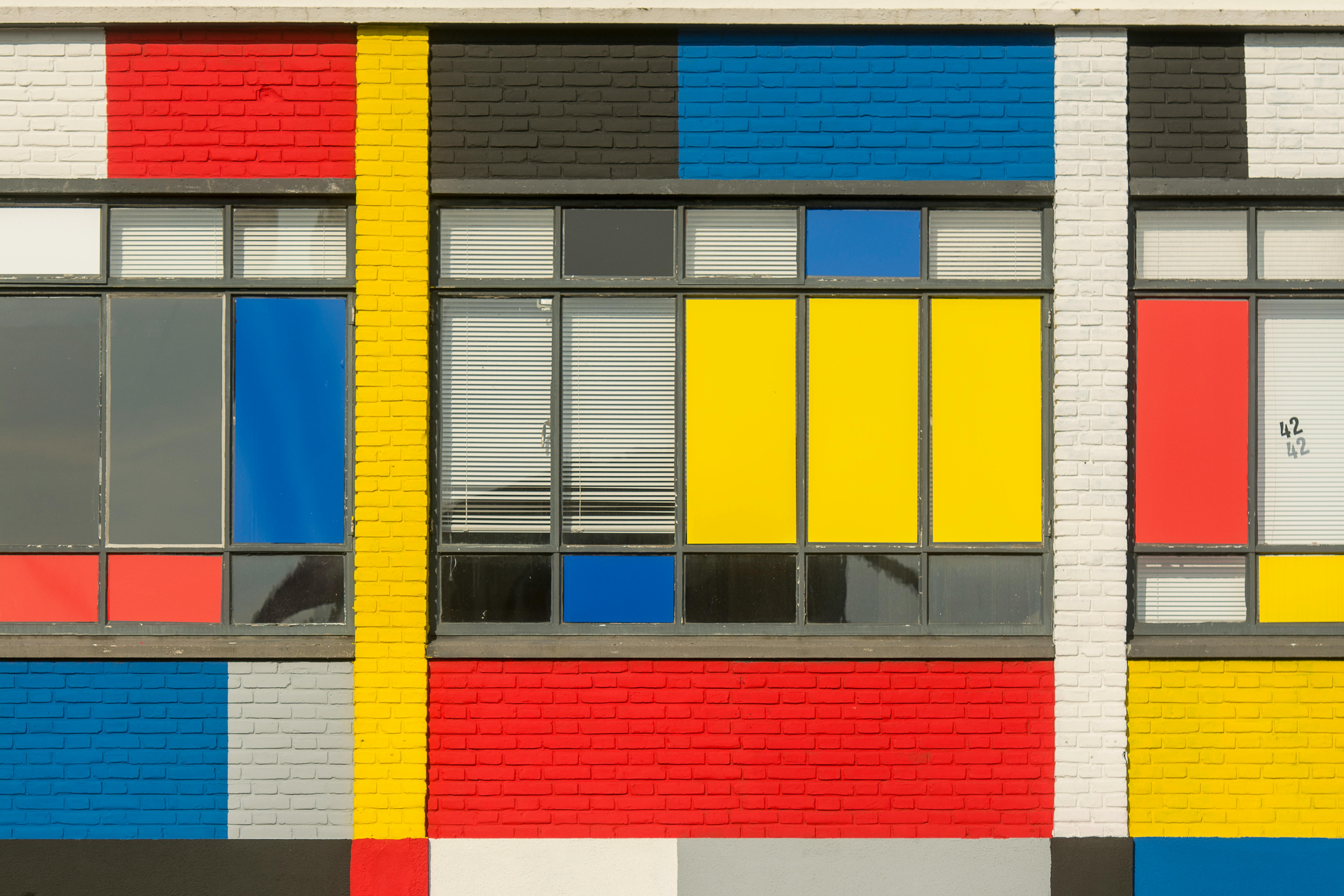 Colorful Rectangles of Building Facade · Free Stock Photo