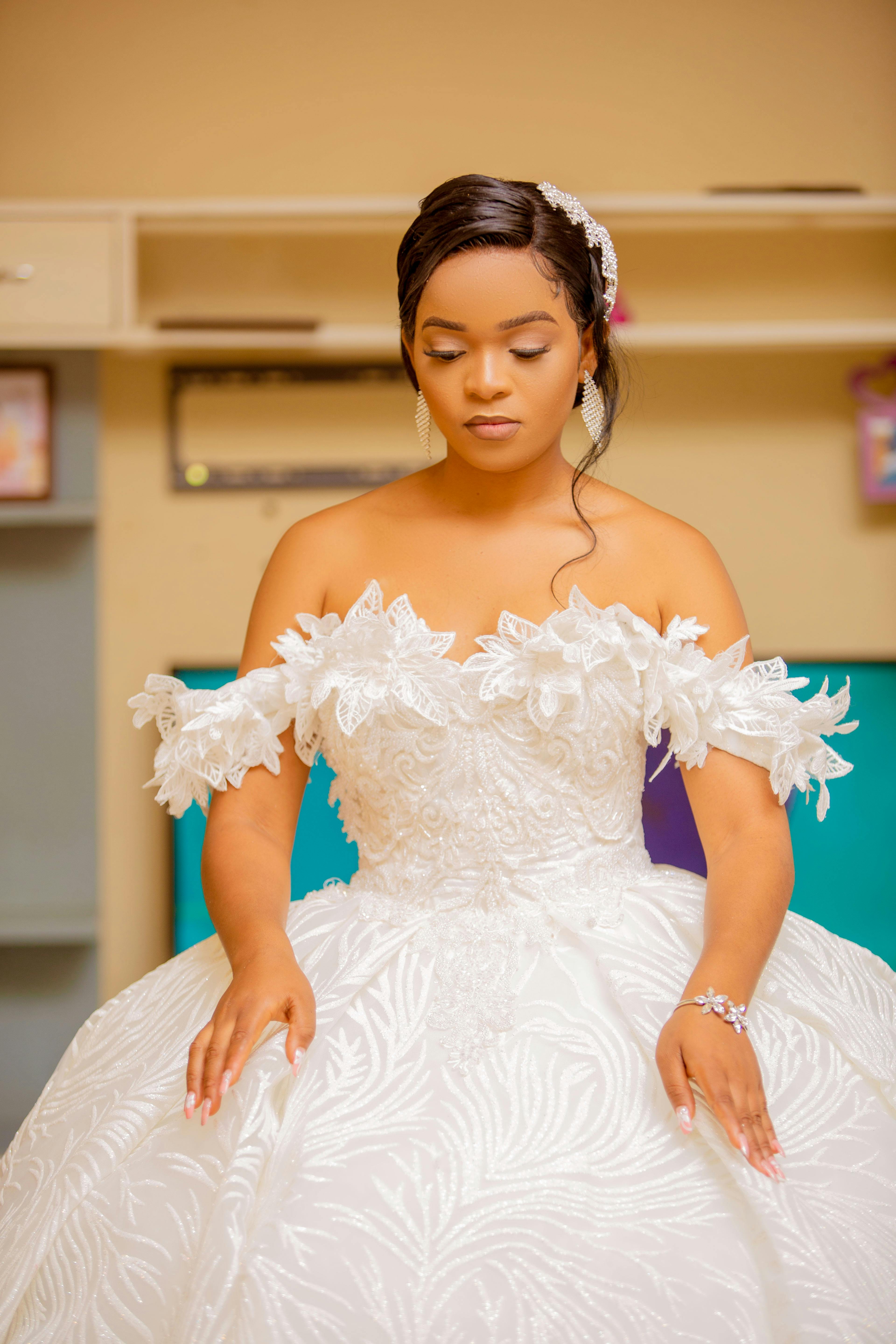 Photo of a Bride Wearing Wedding Dress · Free Stock Photo