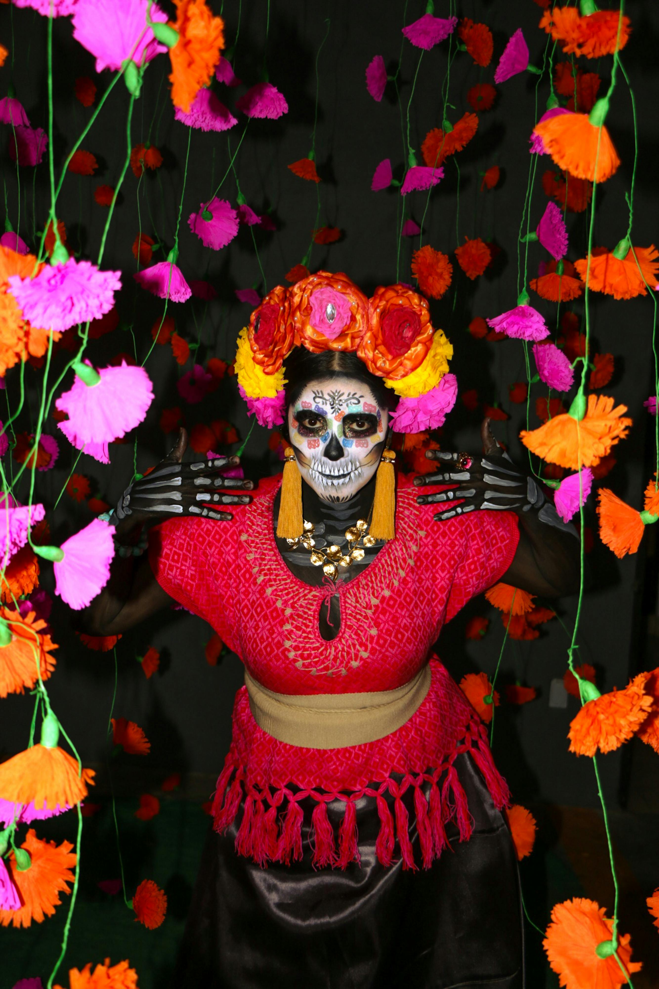 Woman Wearing Costume and Makeup for the Day of the Dead Celebrations ...