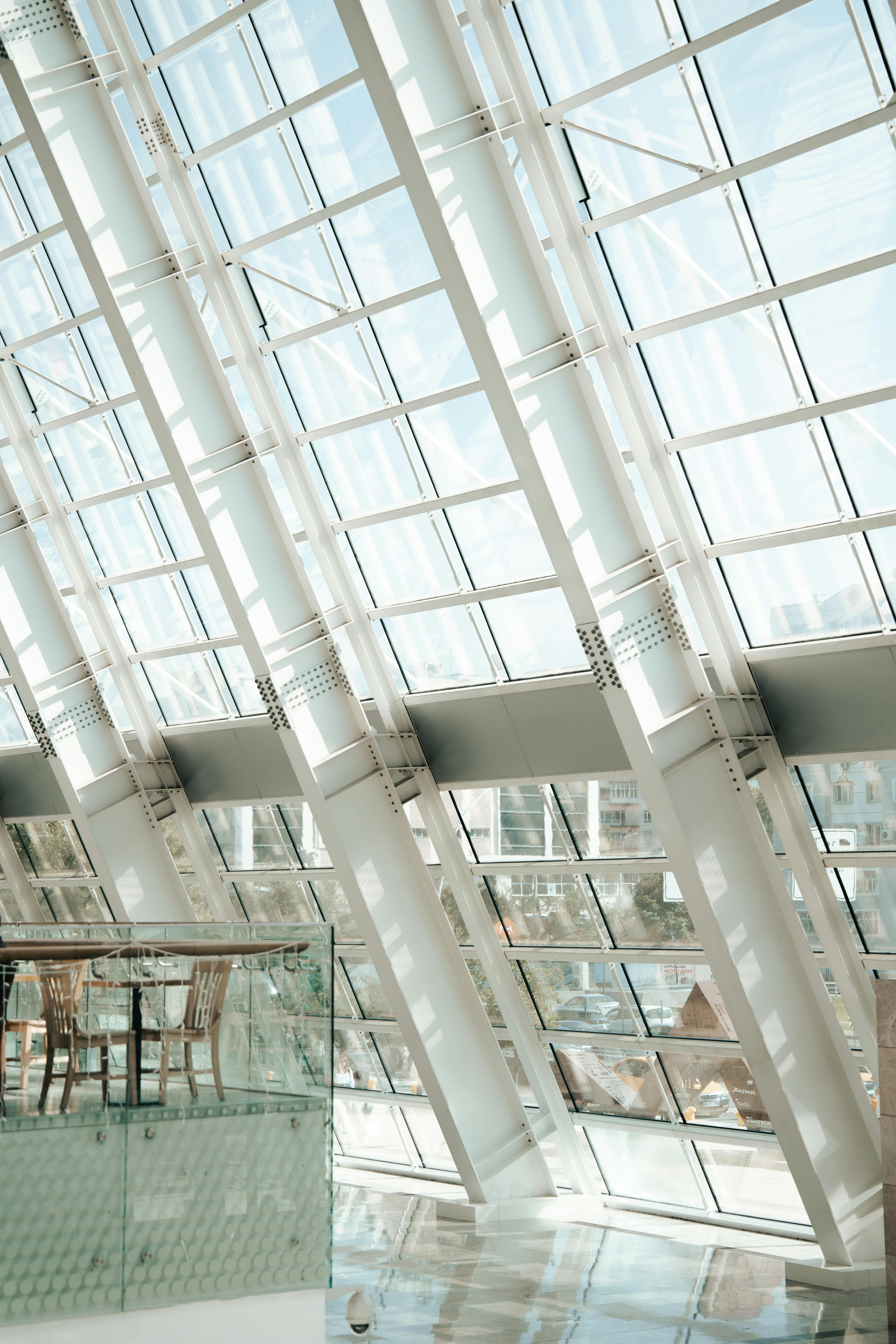 Modern Building with Glass Angled Walls · Free Stock Photo