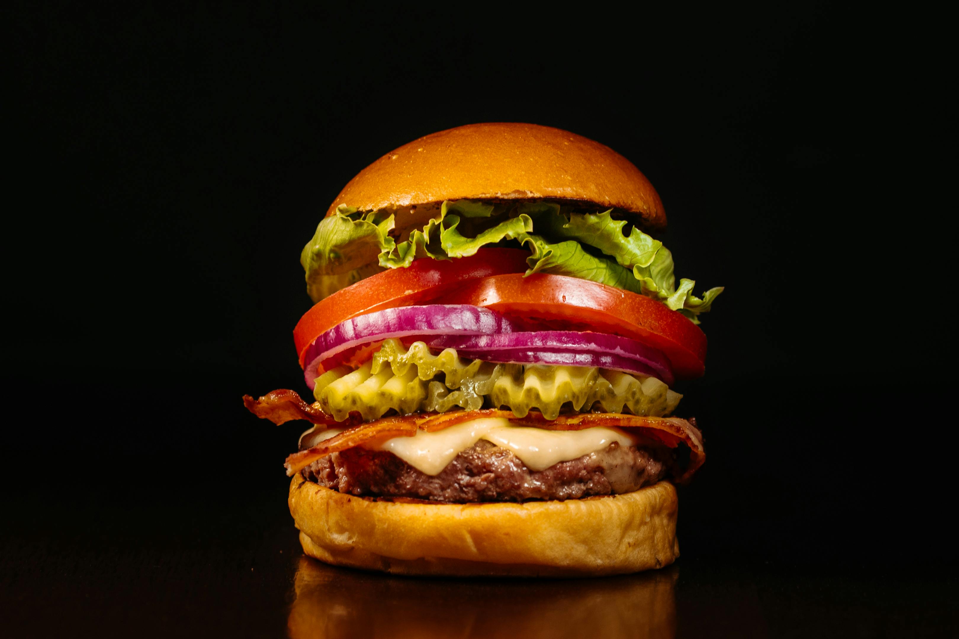 Photo gratuite de bacon, brioche, burger, cheddar, cheeseburger ...