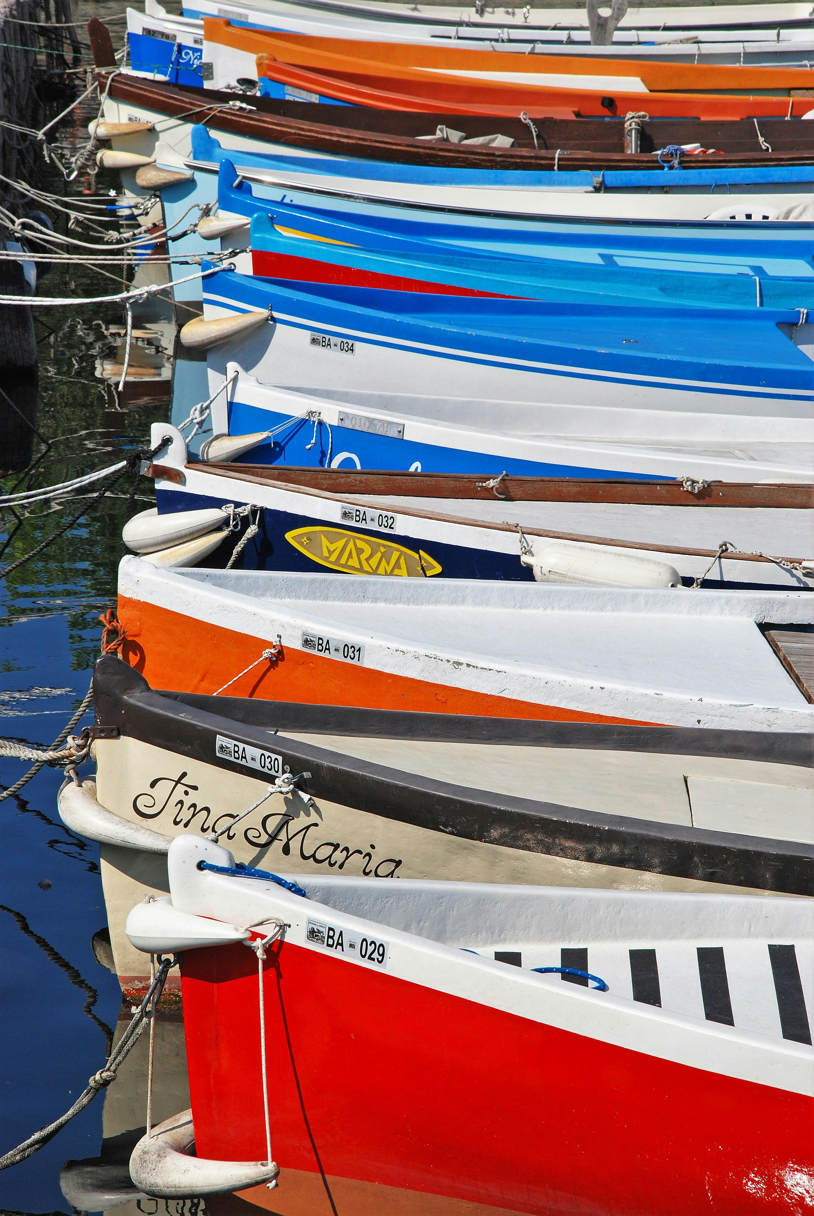 Row of Moored Boats · Free Stock Photo