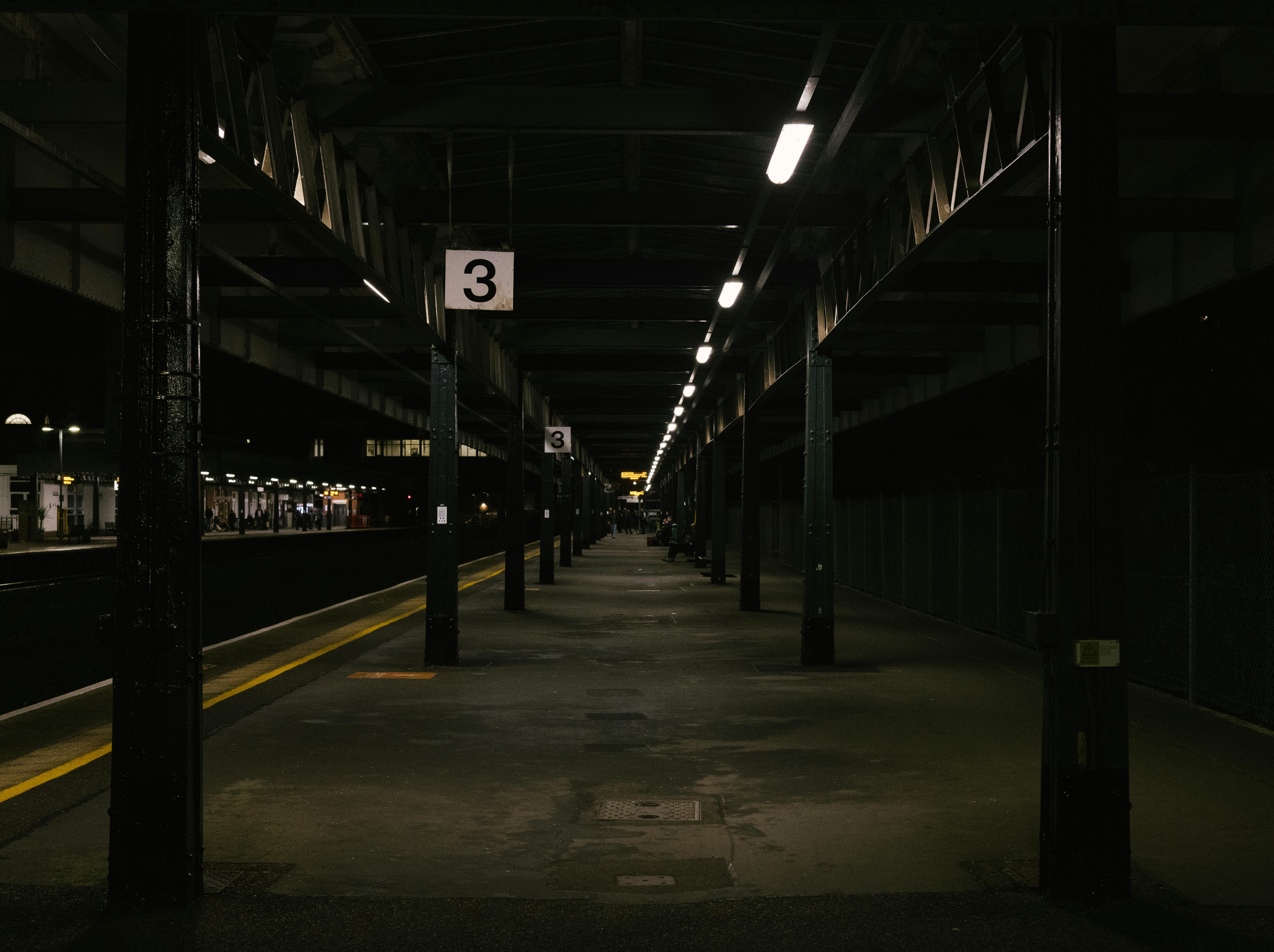 Dark Railway Station Platform · Free Stock Photo