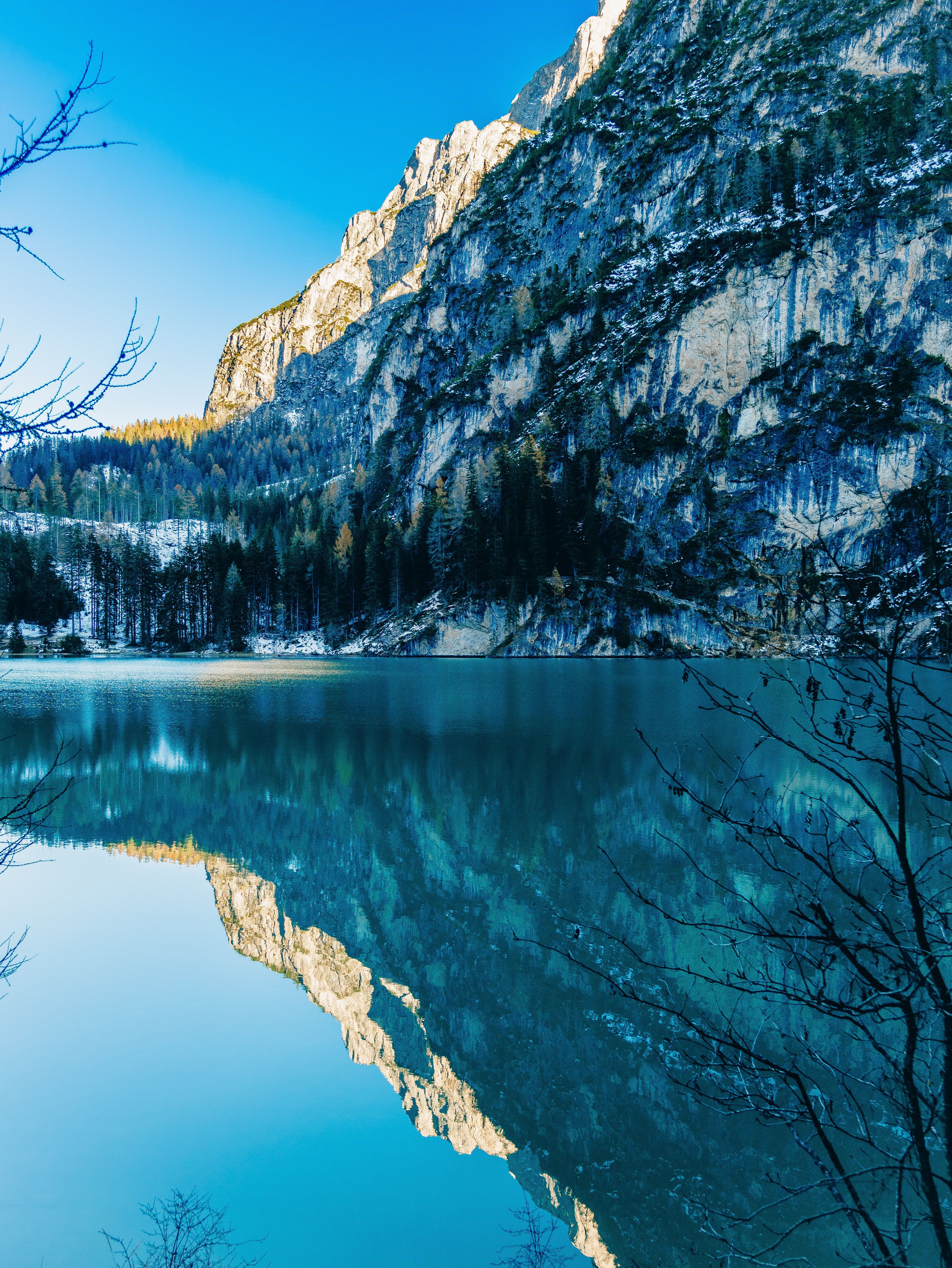Mountain And Trees Reflection · Free Stock Photo