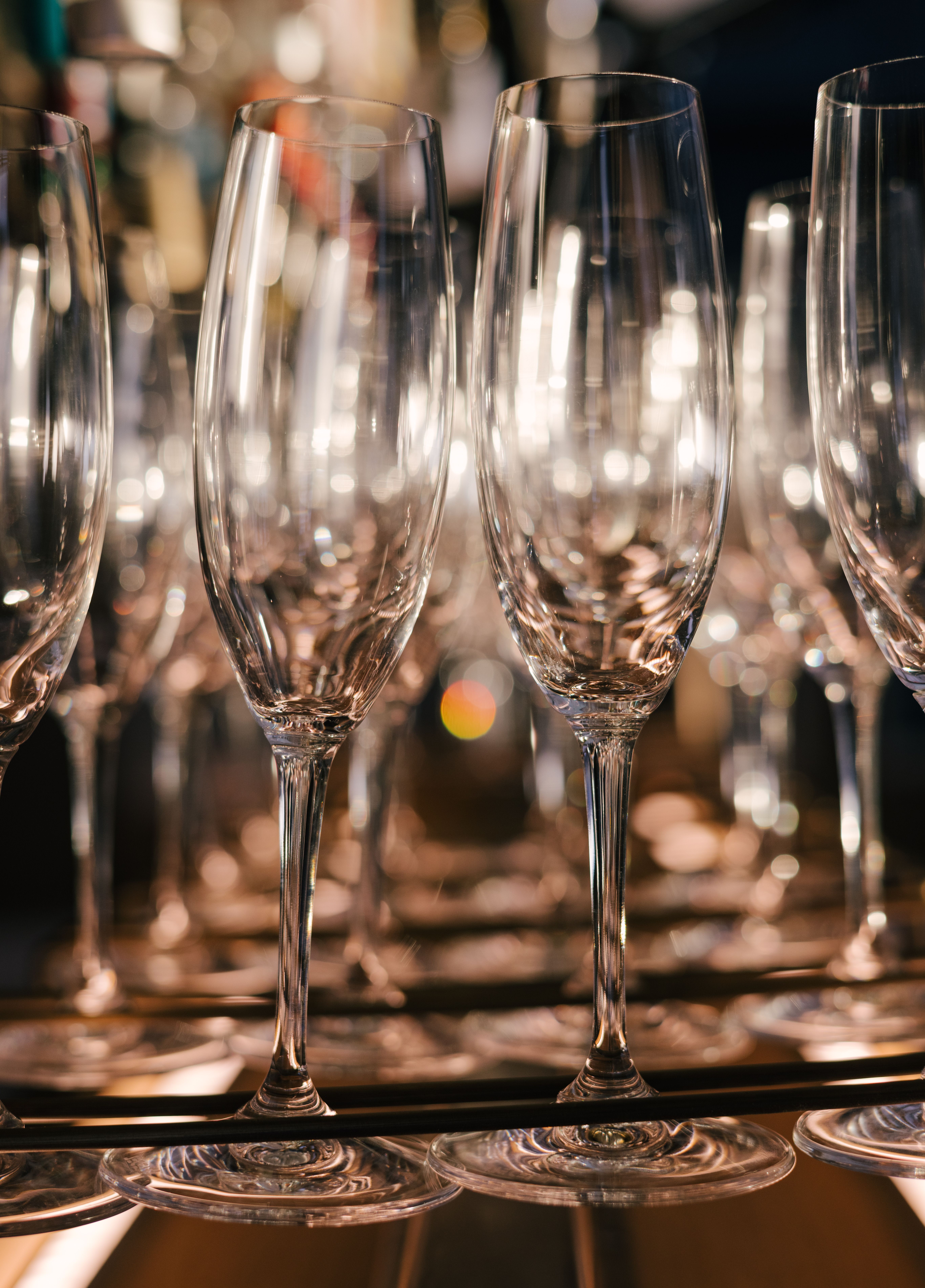 Close-up of Clean Champagne Glasses · Free Stock Photo