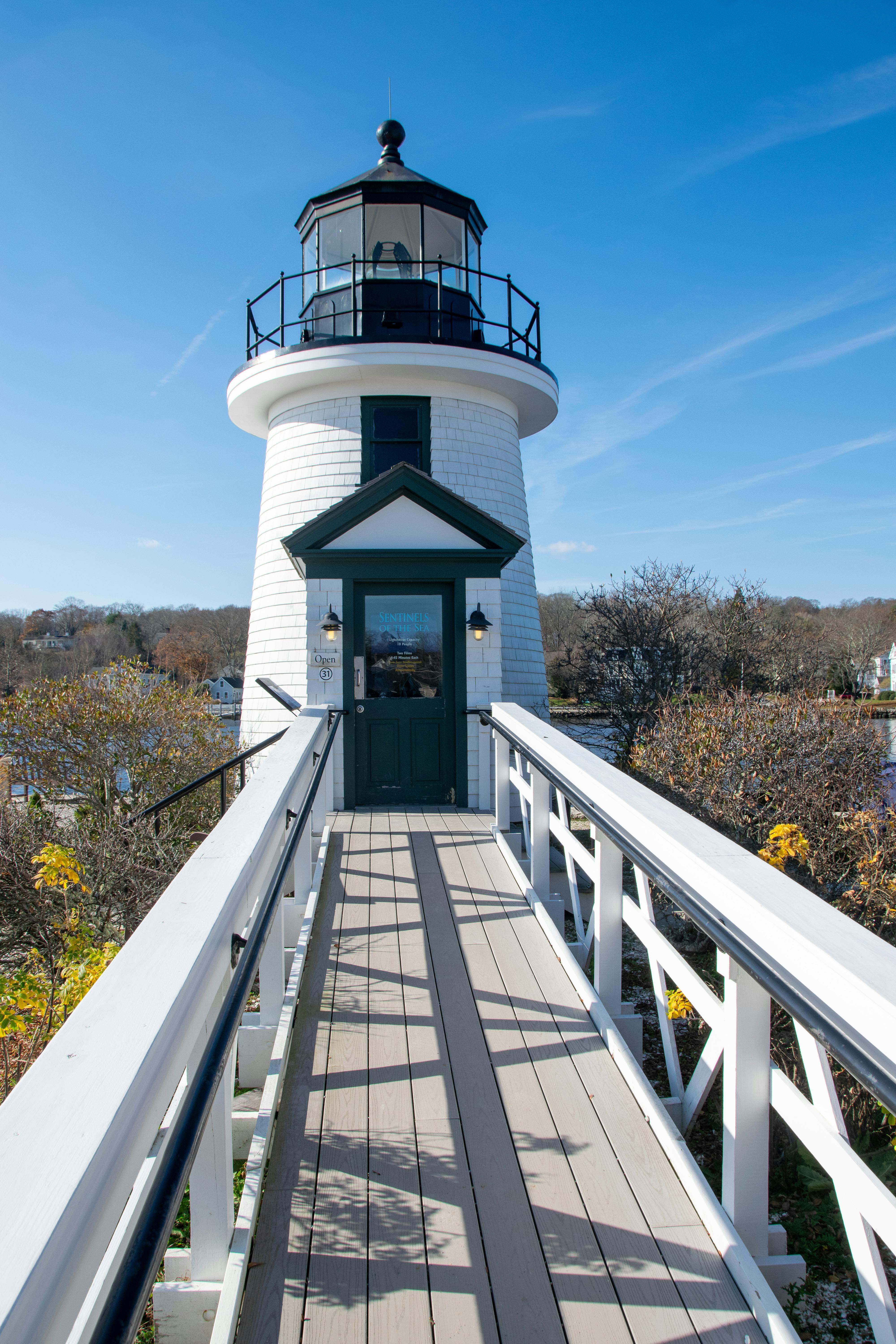 View of a Boardwalk Leading to the Mystic Seaport Light, Noank ...