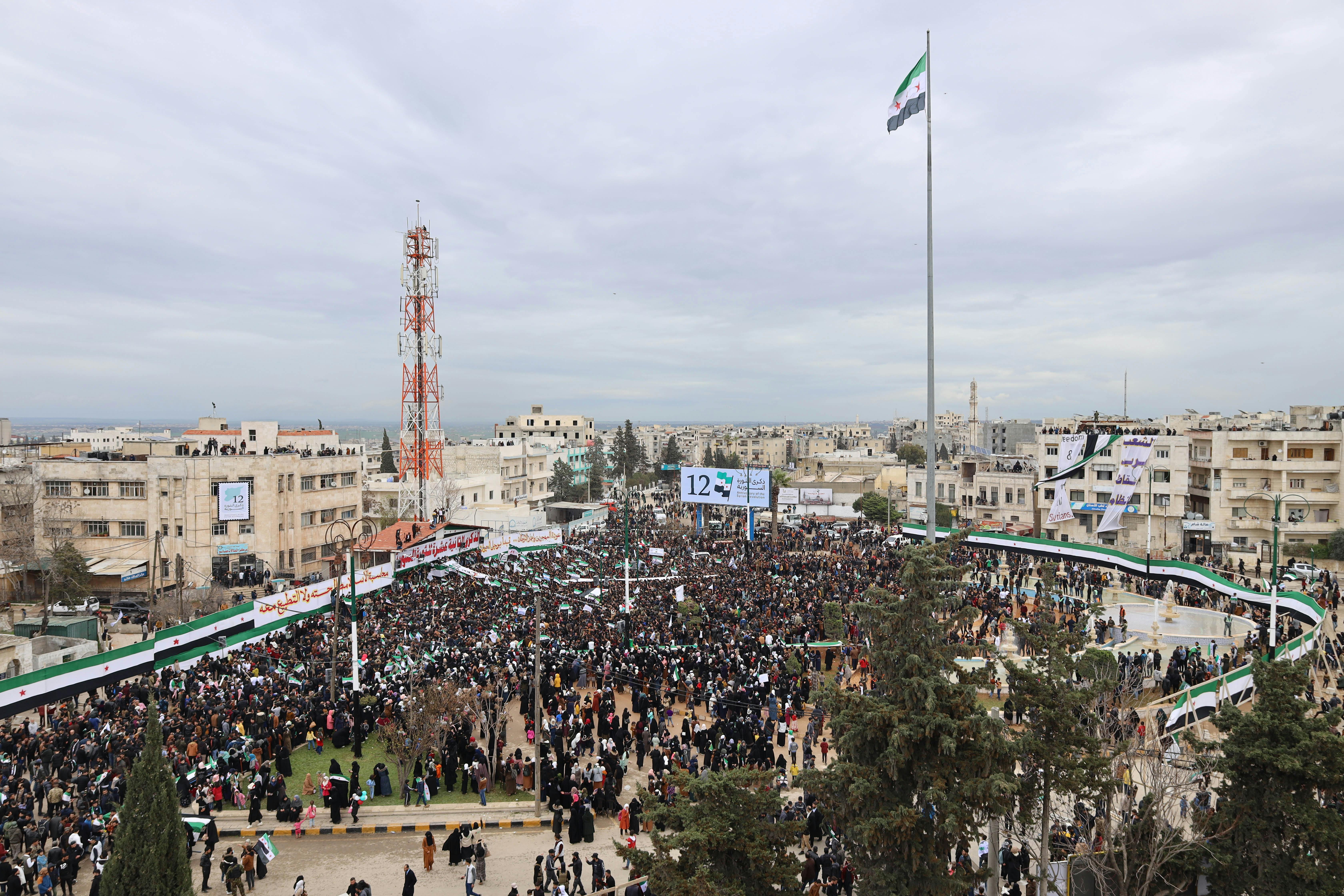 Crowd at Protest in Idlib, Syria · Free Stock Photo
