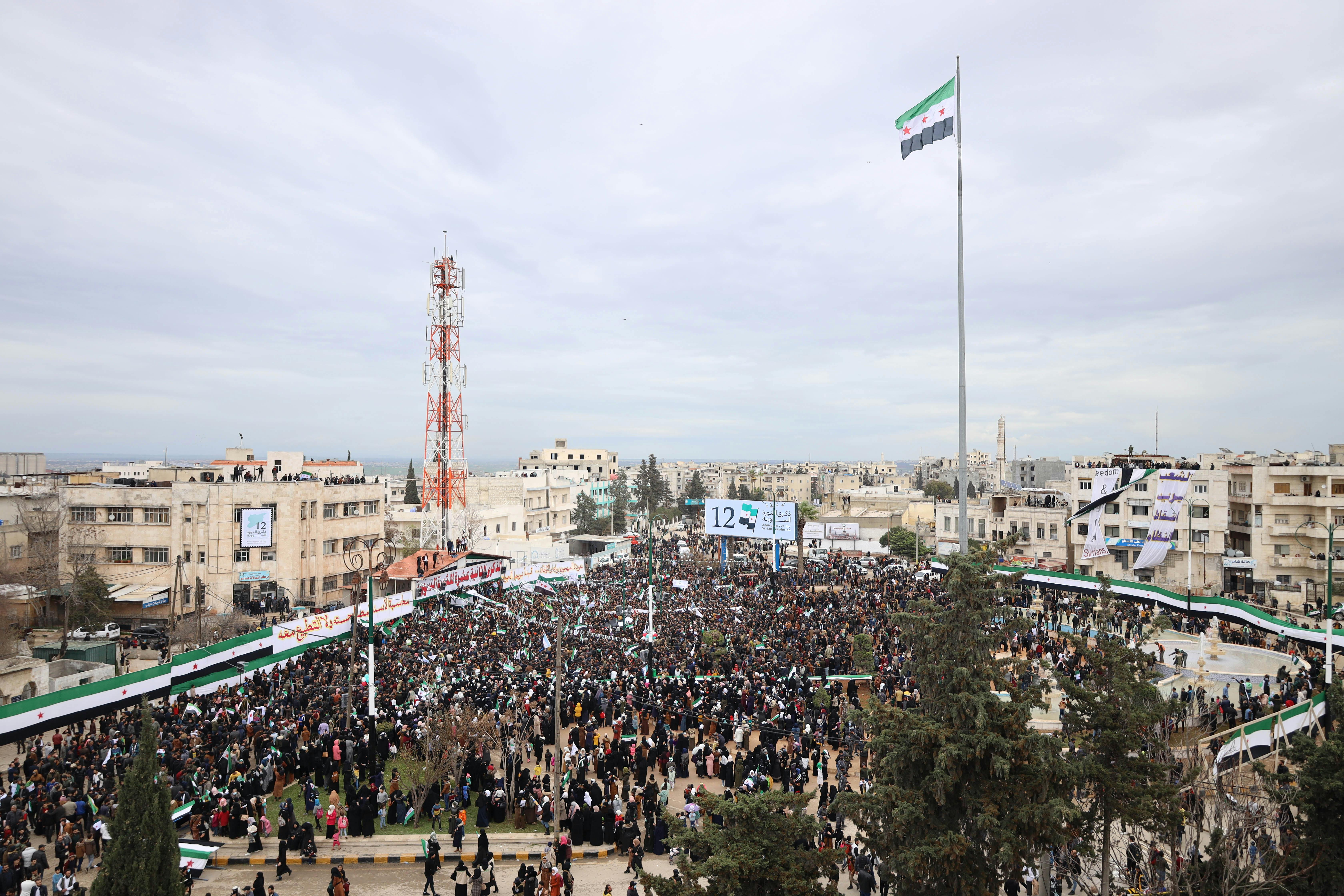 Crowd on a Street in Syria · Free Stock Photo