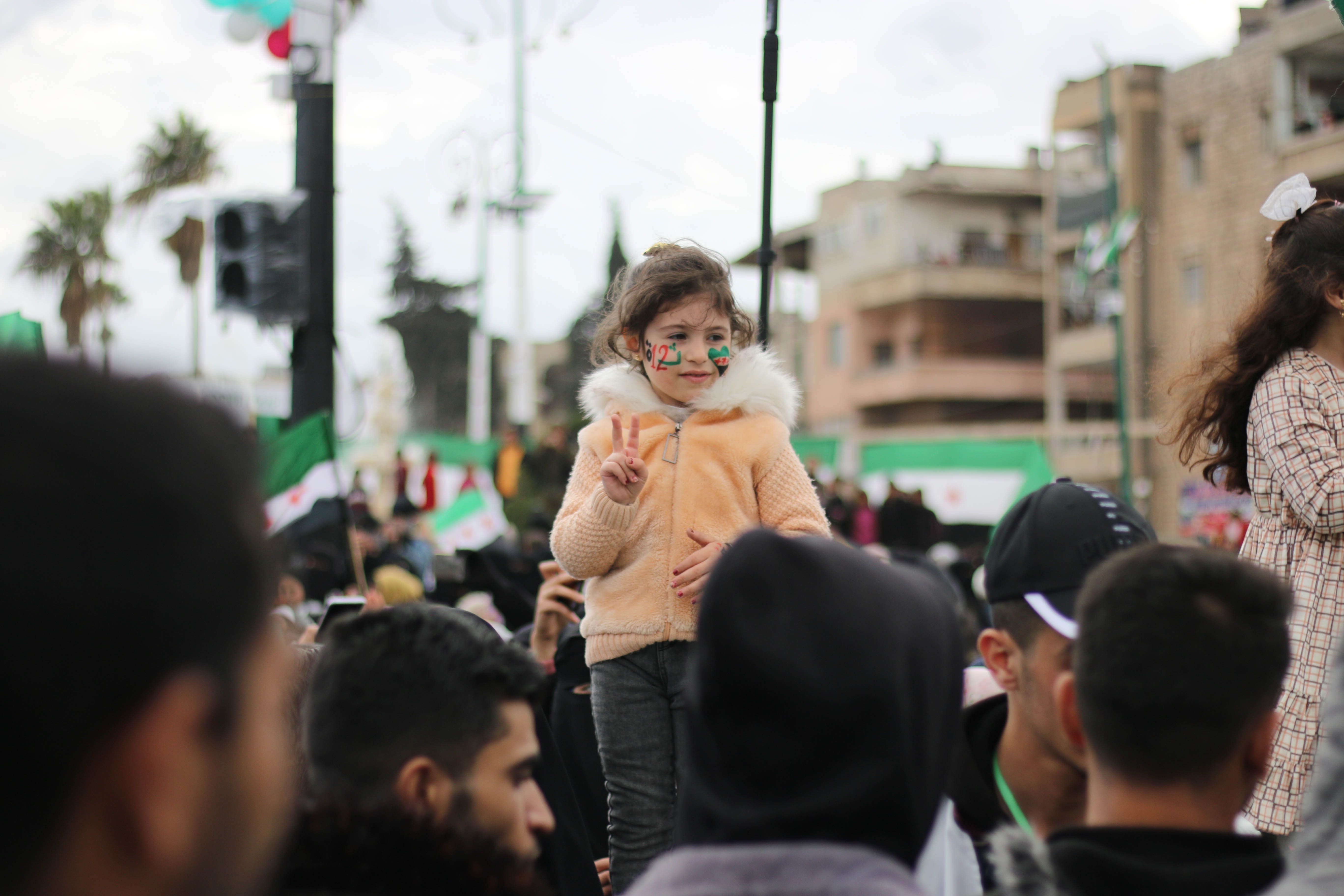 Little Girl at Protest in Syria · Free Stock Photo