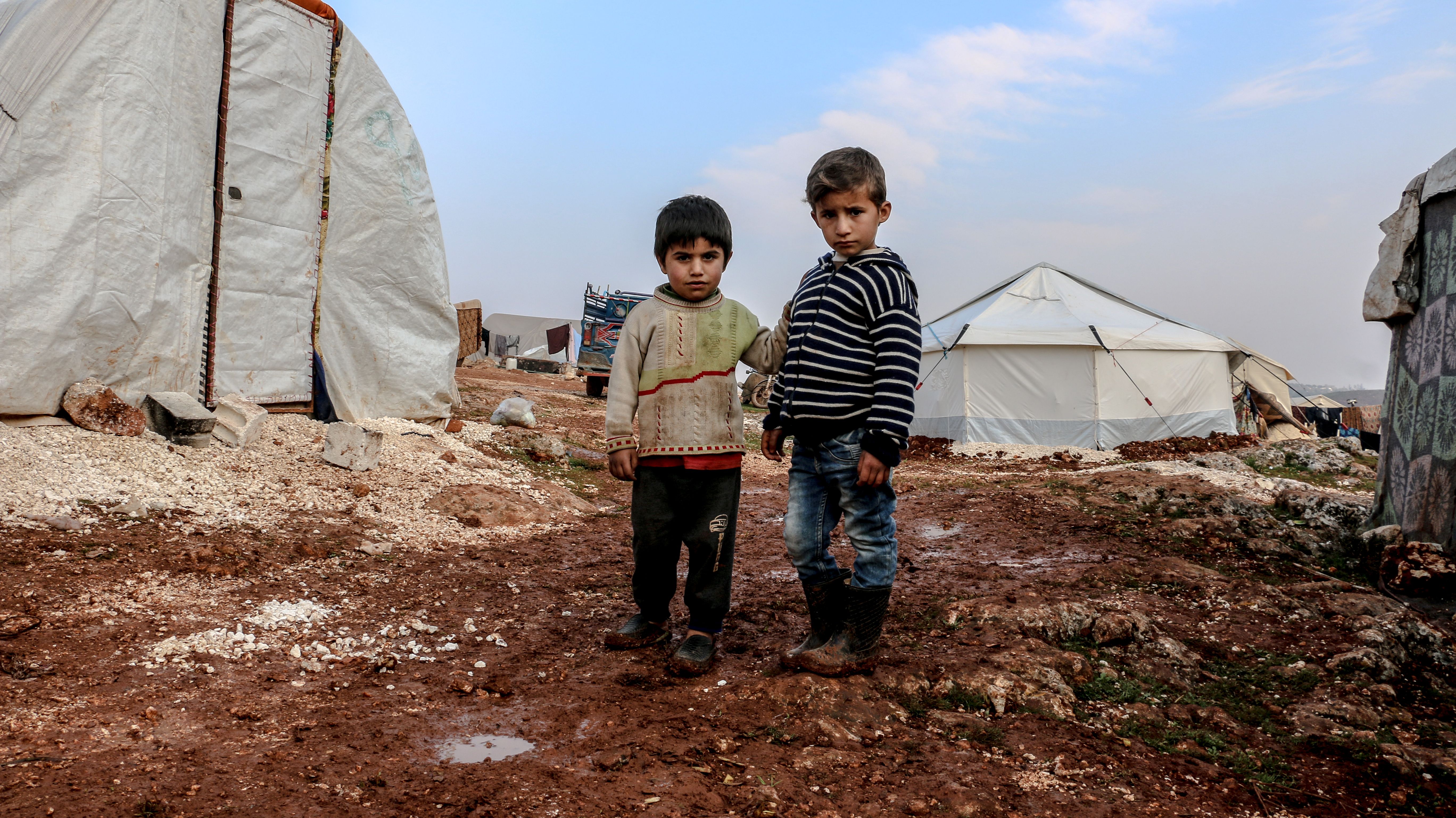 Children in Refugee Camp · Free Stock Photo