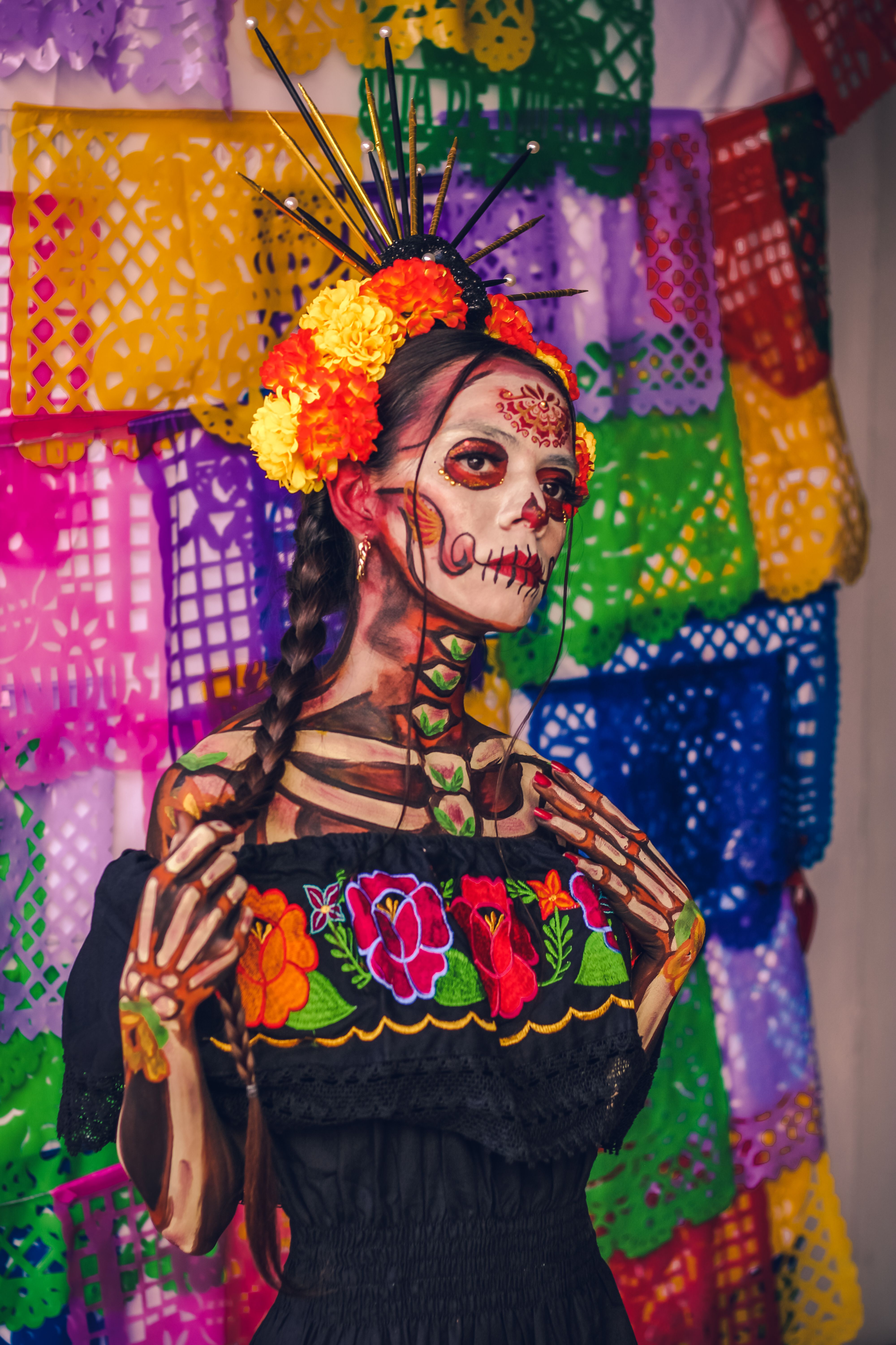 Foto de stock gratuita sobre arte mexicano, atuendo tradicional, cara ...