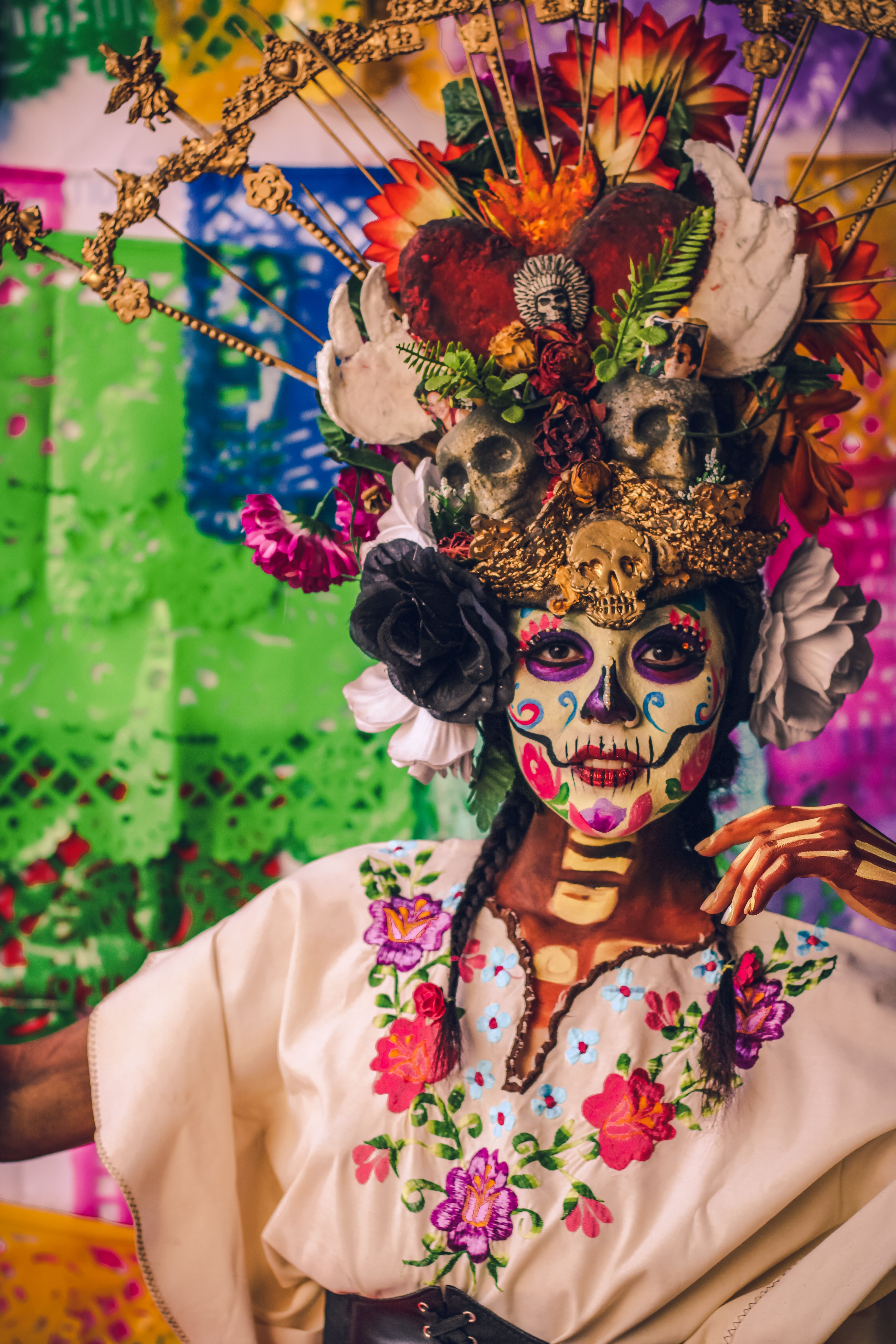 Foto de stock gratuita sobre cara pintada, catrina, cultura, de pie ...
