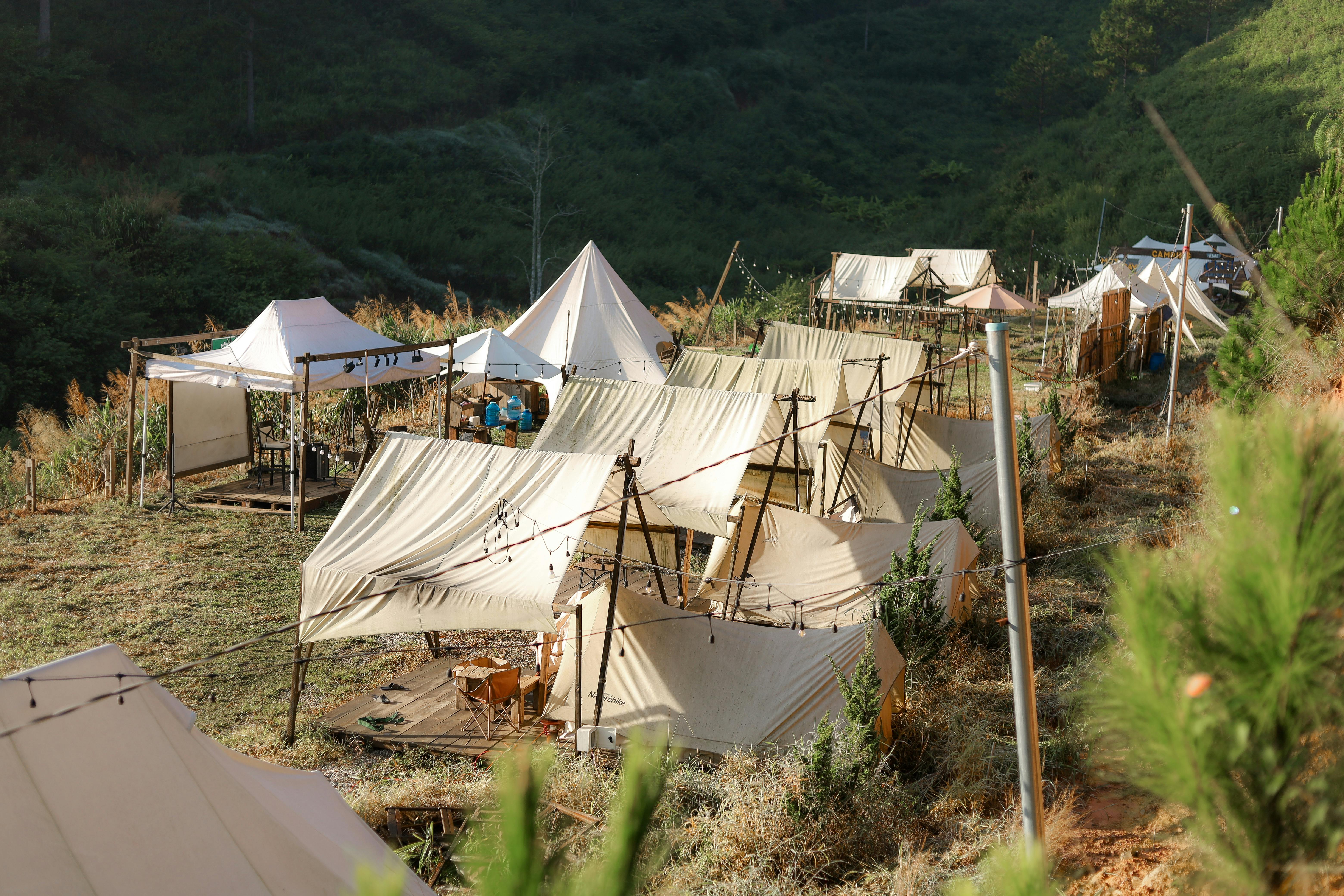 Camping on Hill over Valley · Free Stock Photo