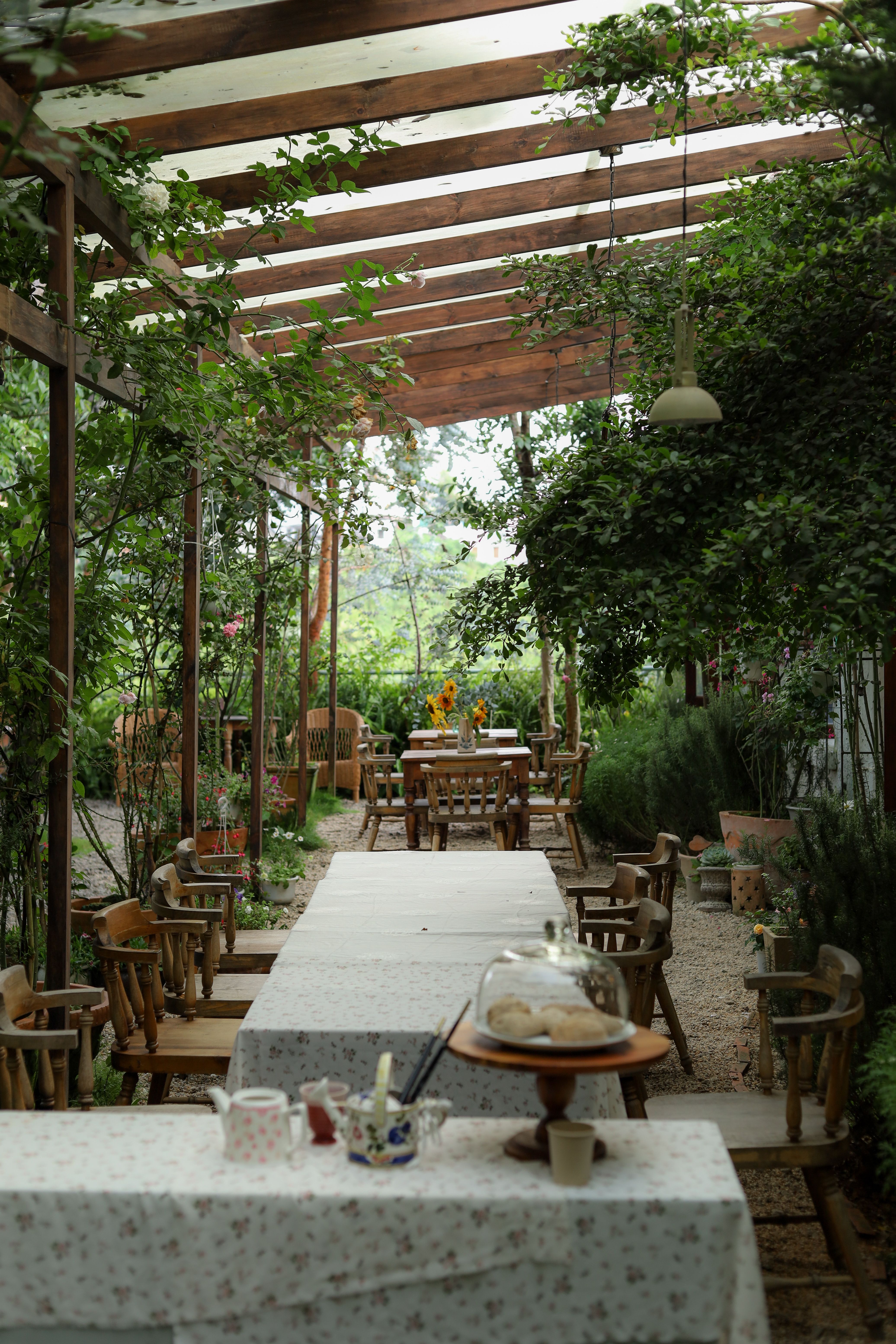 Tables on Terrace in Restaurant · Free Stock Photo